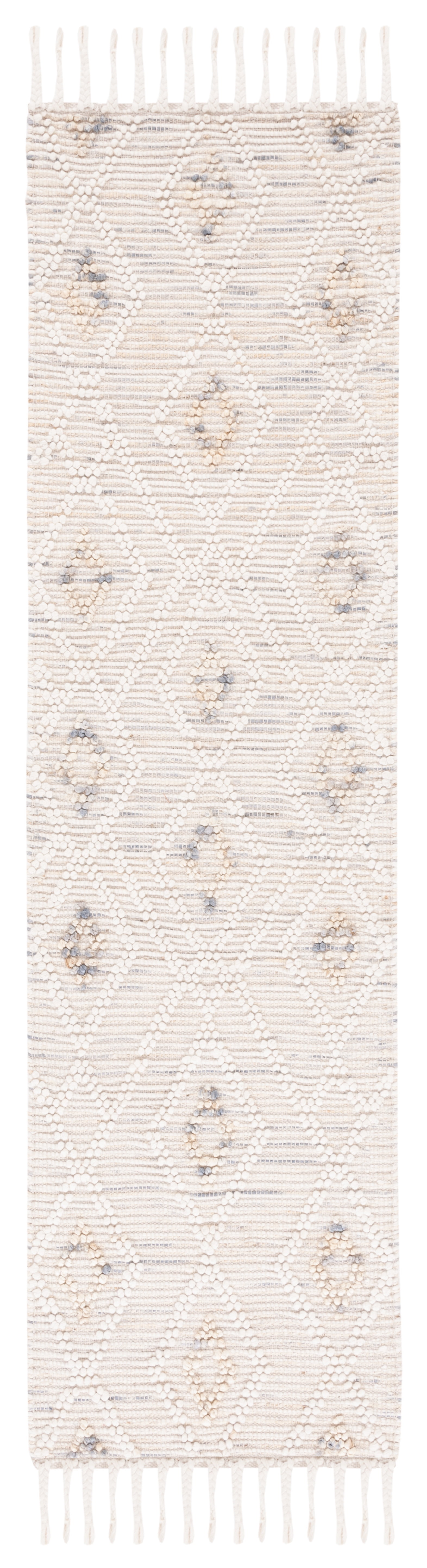 SAFAVIEH Natura Merrill Diamond Runner Rug, Ivory/Grey, 2'3" x 9 ...
