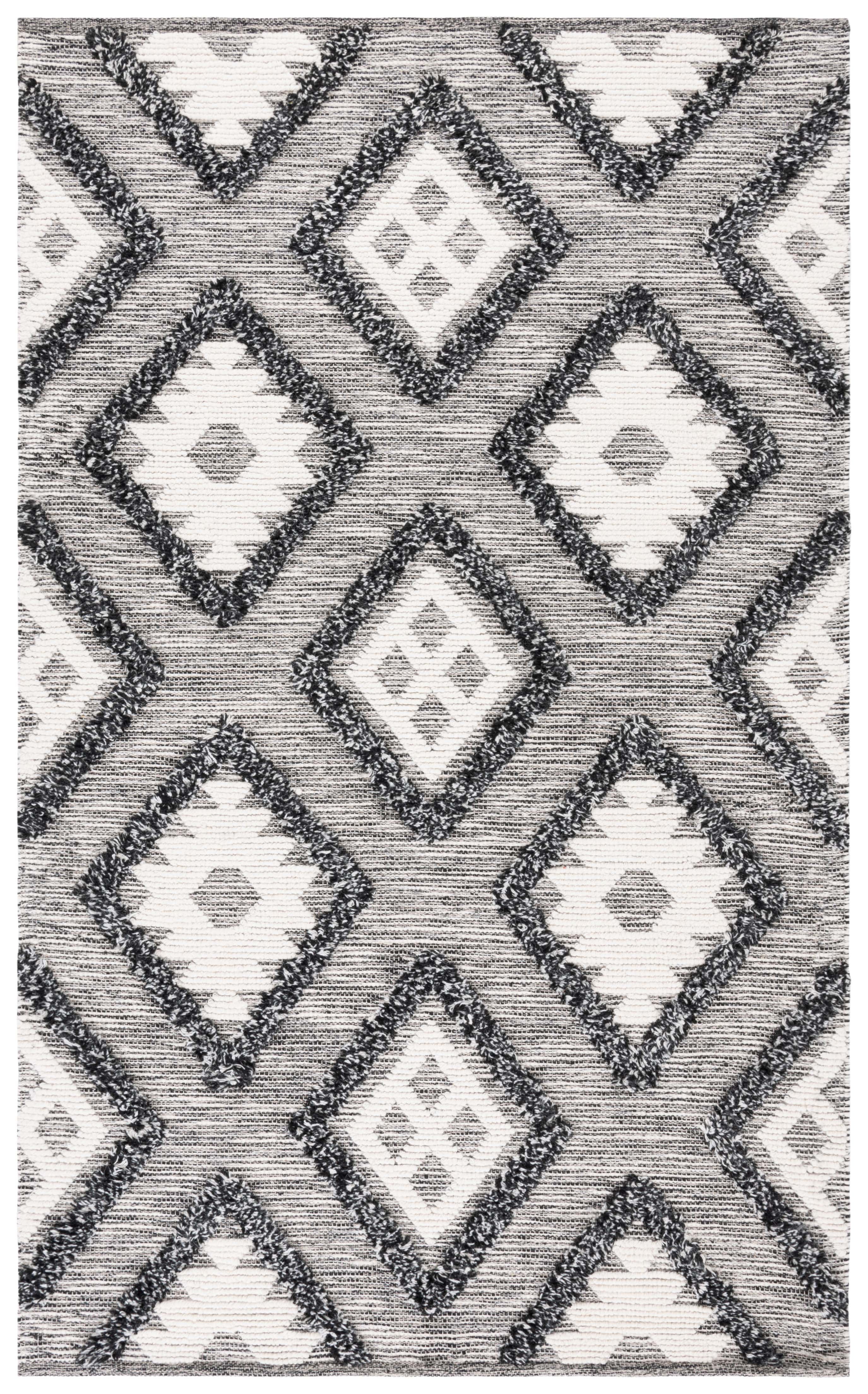 SAFAVIEH Natura Regena Diamond Area Rug, Black/Ivory, 6' x 9' - Walmart.com