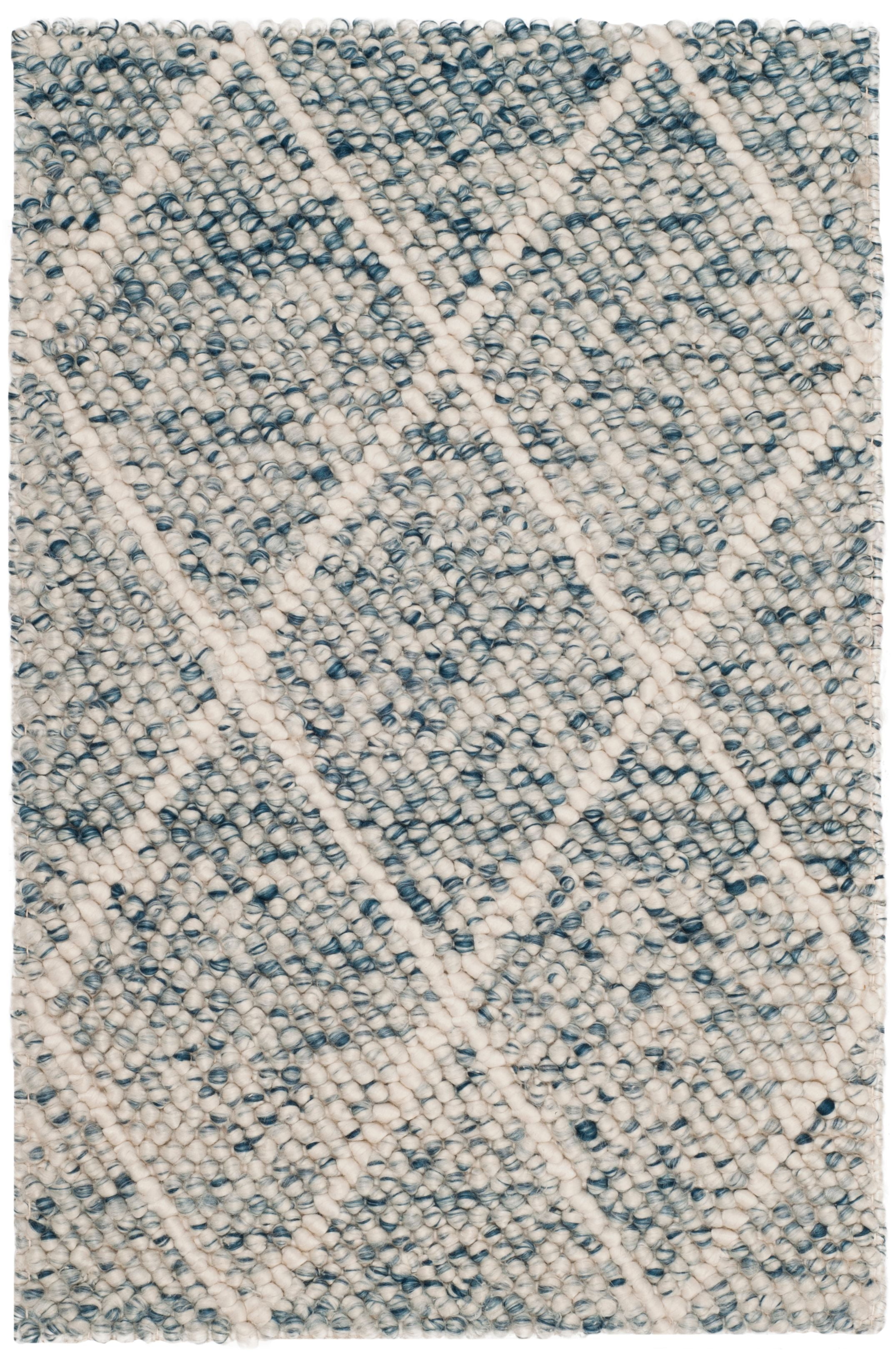 SAFAVIEH Natura Taegan Geometric Diamonds Area Rug, Ivory/Blue, 2' x 3 ...