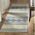 SAFAVIEH Natura Tamsen Geometric Striped Runner Rug, Grey/Ivory, 2'3" x ...
