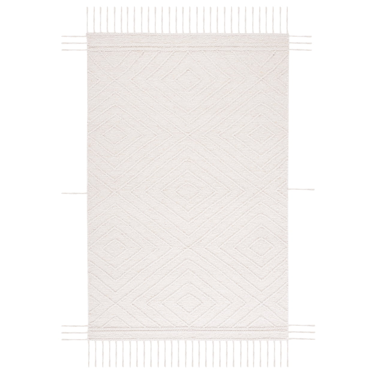 SAFAVIEH Natura Wilton Geometric Striped Area Rug, Ivory/Black, 2' x 3 ...