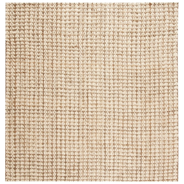 SAFAVIEH Natural Fiber Aletha Solid Jute Area Rug, Ivory/Natural, 7' x ...
