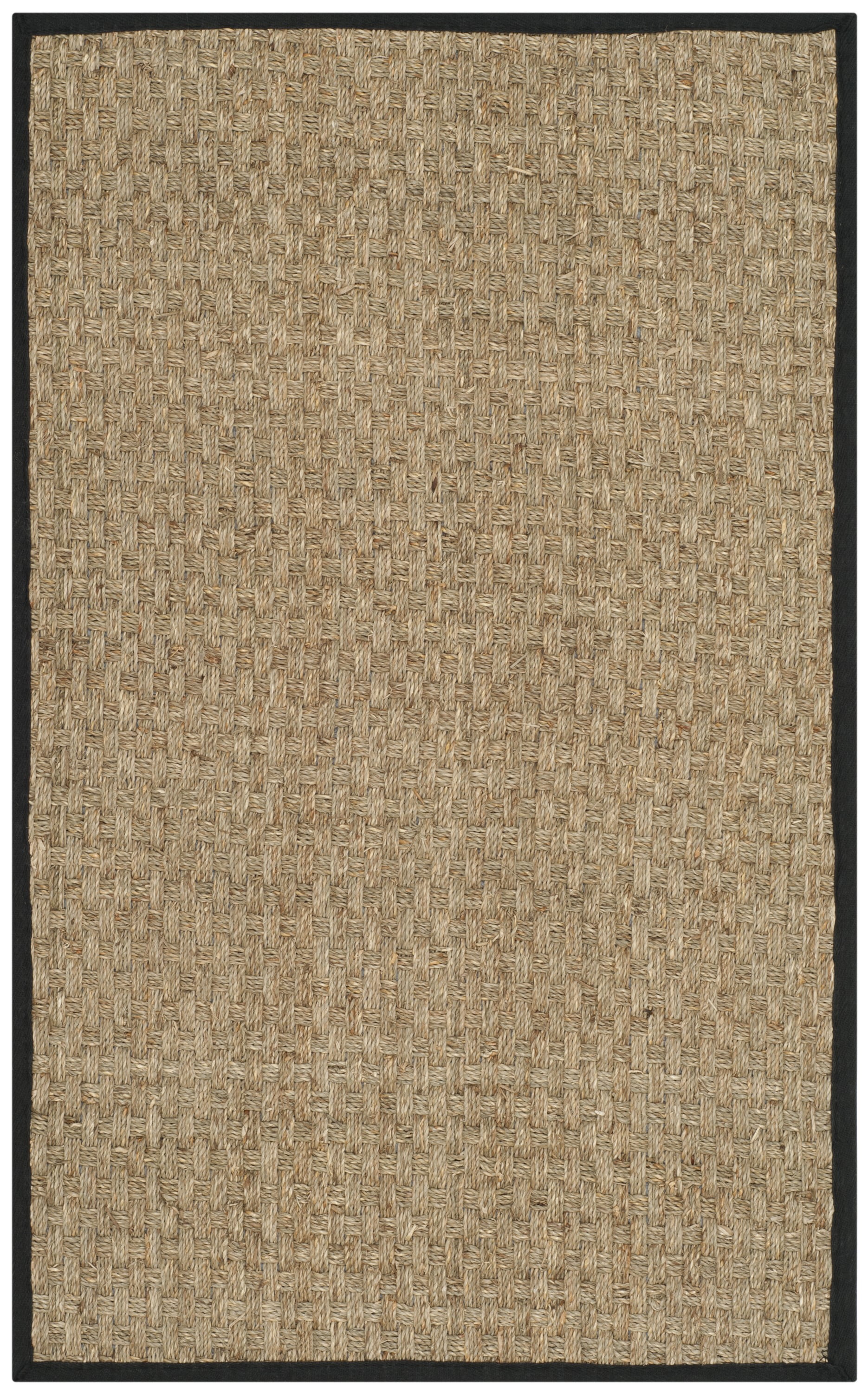 SAFAVIEH Natural Fiber Arbor Border Area Rug, Natural/Black, 2'6" x 4 ...