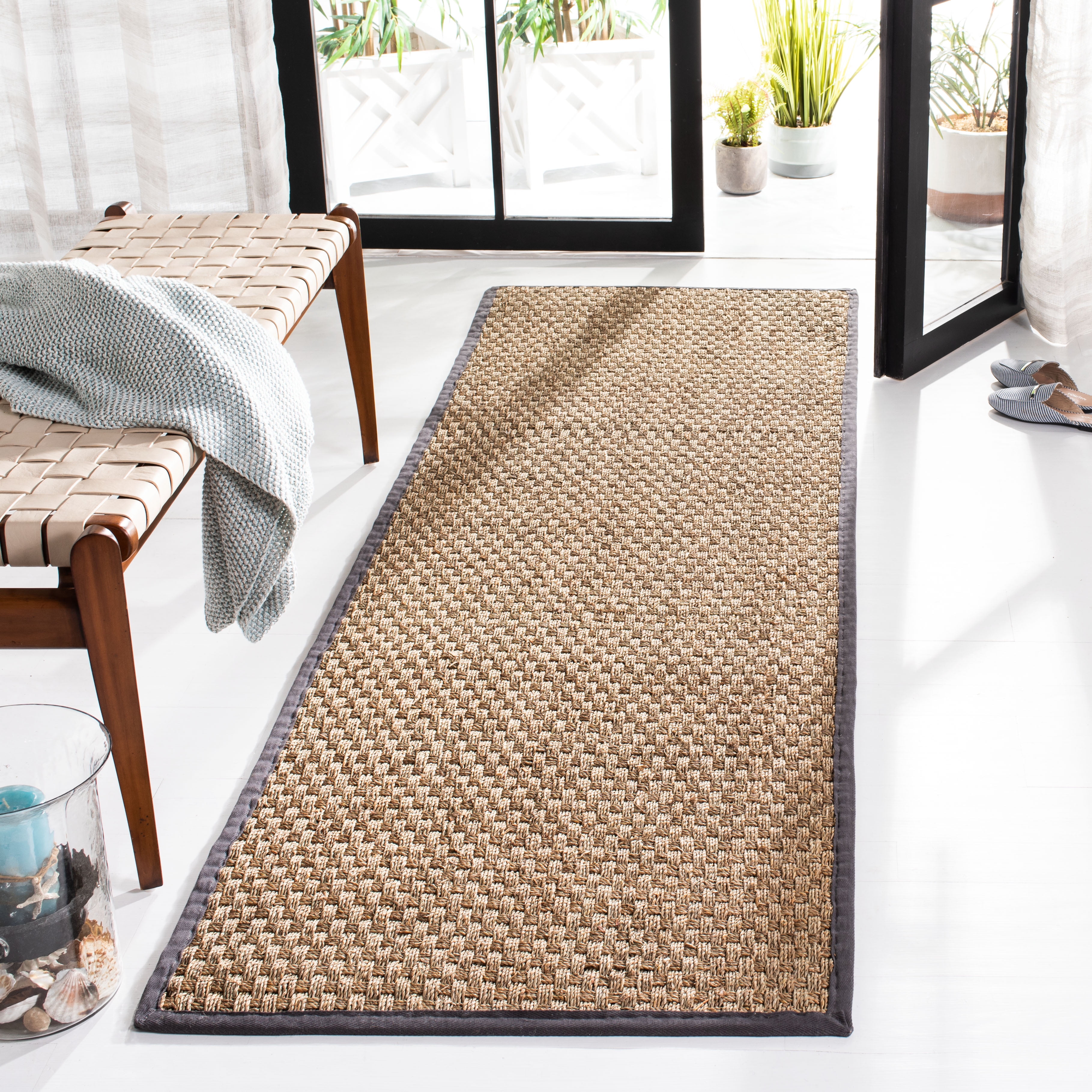 Free Shipping! Safavieh Natural Fiber Runner Rug Natural Dark Grey 2'6 ...