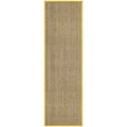 SAFAVIEH Natural Fiber Arbor Border Runner Rug, Natural/Gold, 2'6" x 8 ...