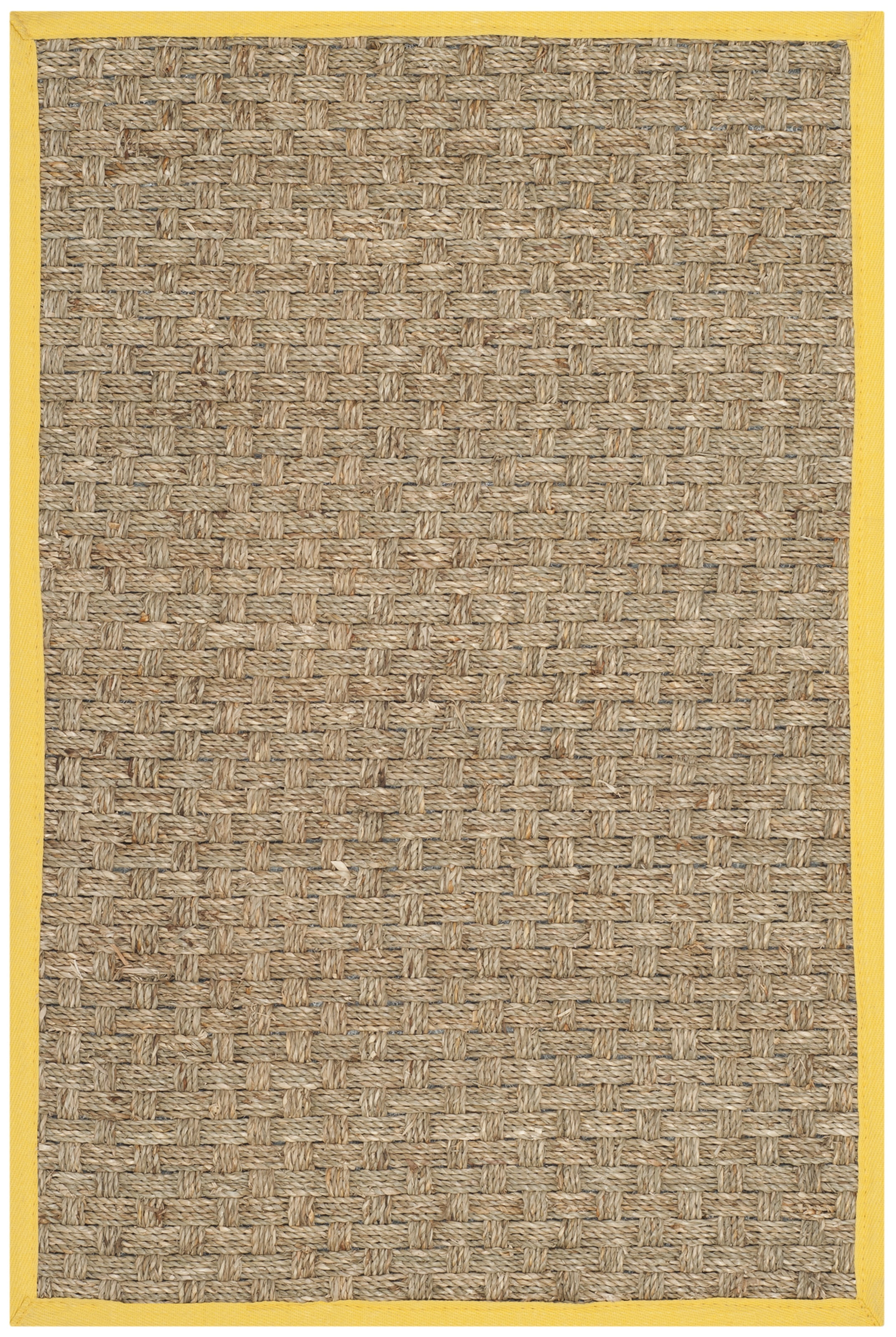 SAFAVIEH Natural Fiber Arbor Bordered Area Rug, Natural/Gold, 2' x 3 ...