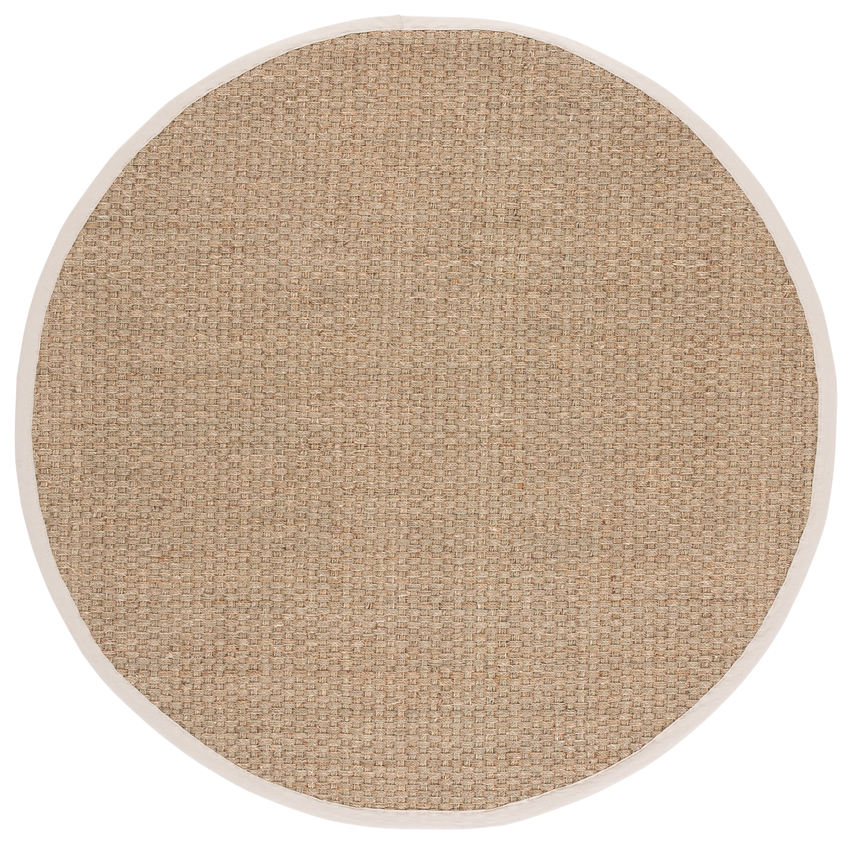 SAFAVIEH Natural Fiber Arbor Bordered Area Rug, Natural/Ivory, 8' x 8 ...
