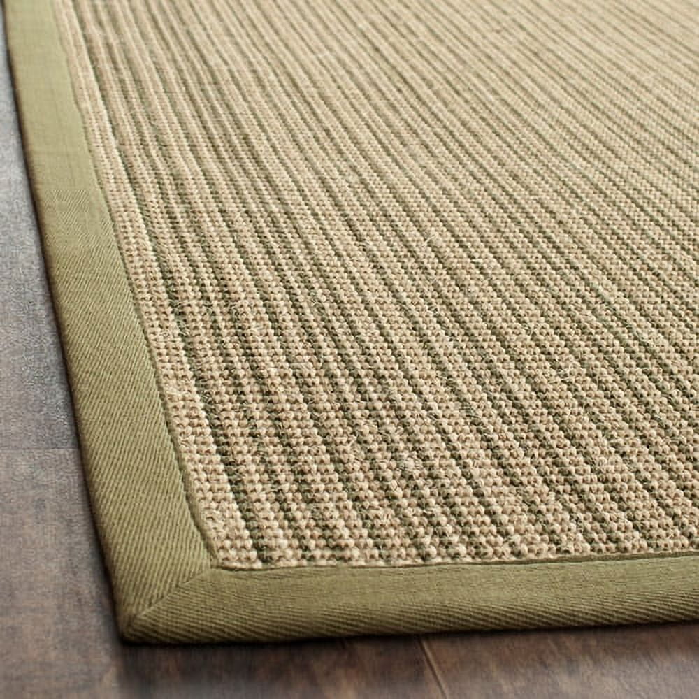 SAFAVIEH Natural Fiber Aspen Striped Sisal Runner Rug, Green, 2'6" x 8 ...