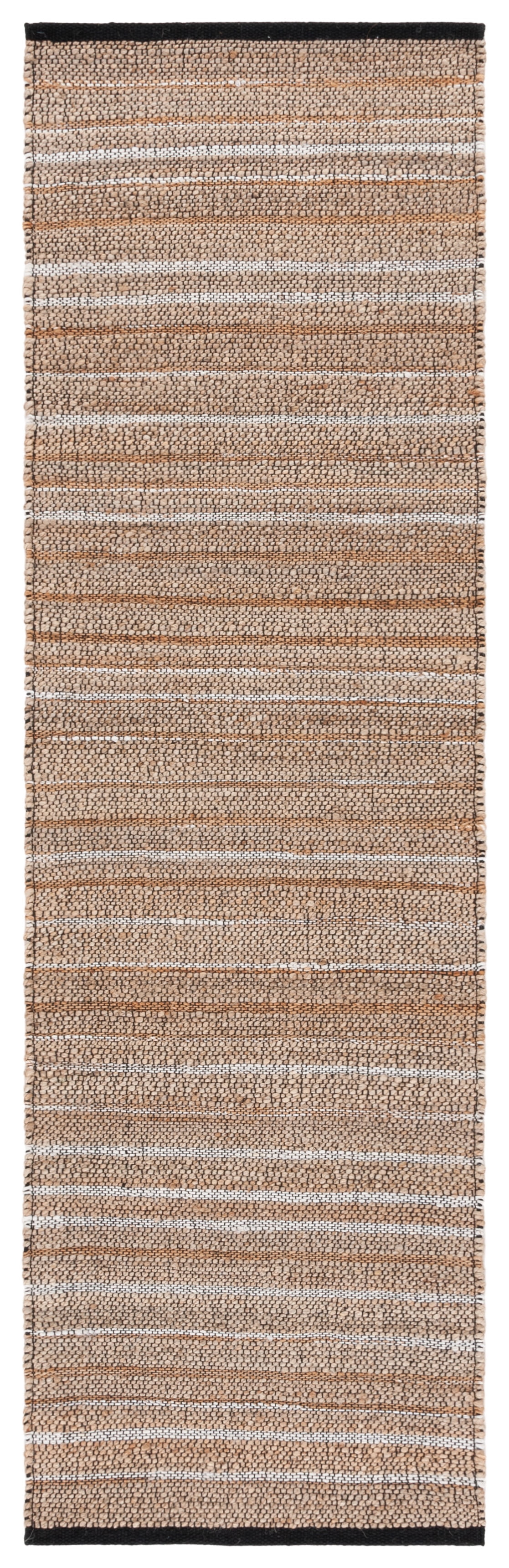 SAFAVIEH Natural Fiber Benson Striped Runner Rug, Light Brown/Beige, 2 ...