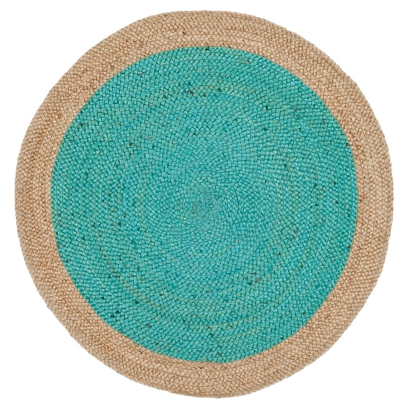 Teal Round Rug