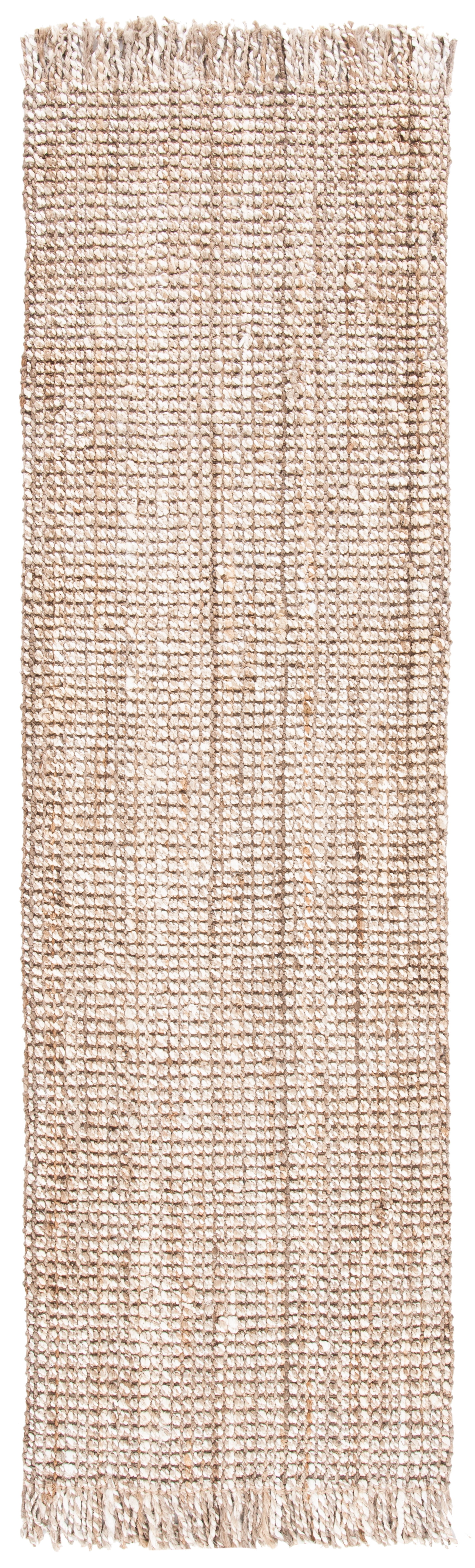 SAFAVIEH Natural Fiber Dustin Abstract Runner Rug, Grey/Beige, 2'3" x ...