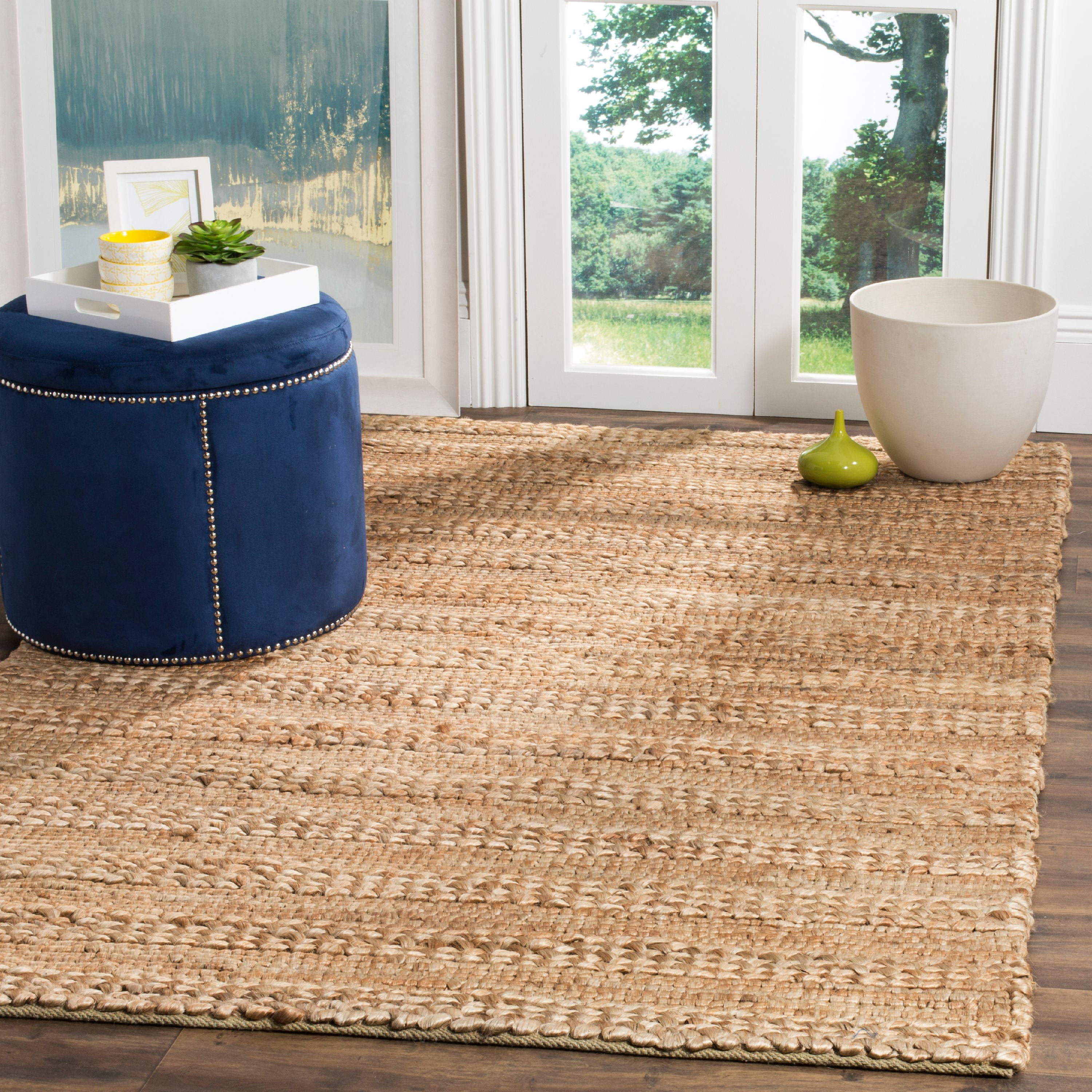 SAFAVIEH Natural Fiber Henrika Braided Area Rug, Natural, 4' x 4 ...
