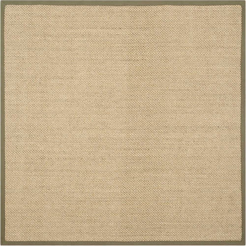 SAFAVIEH Natural Fiber Juniper Border Sisal Area Rug, Natural/Green, 8 ...