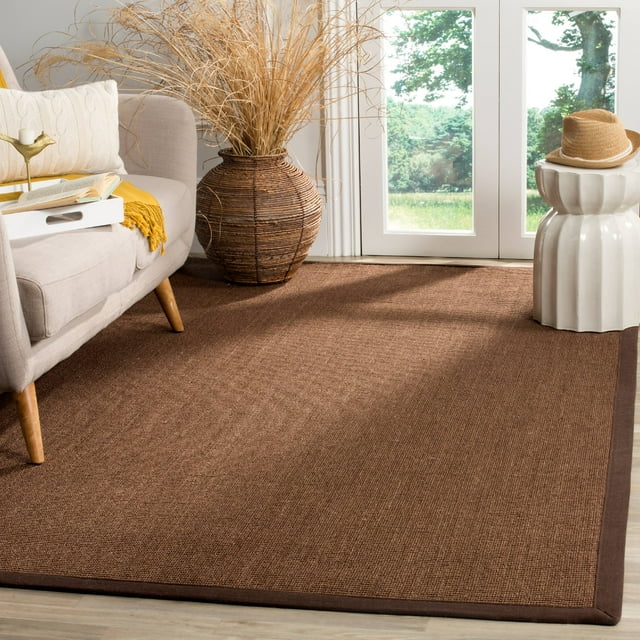 SAFAVIEH Natural Fiber Keane Solid Sisal Area Rug, Brown, 4' x 6 ...