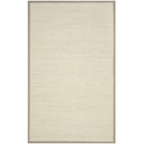 SAFAVIEH Natural Fiber Kentigern Border Seagrass Area Rug, Marble/Khaki ...