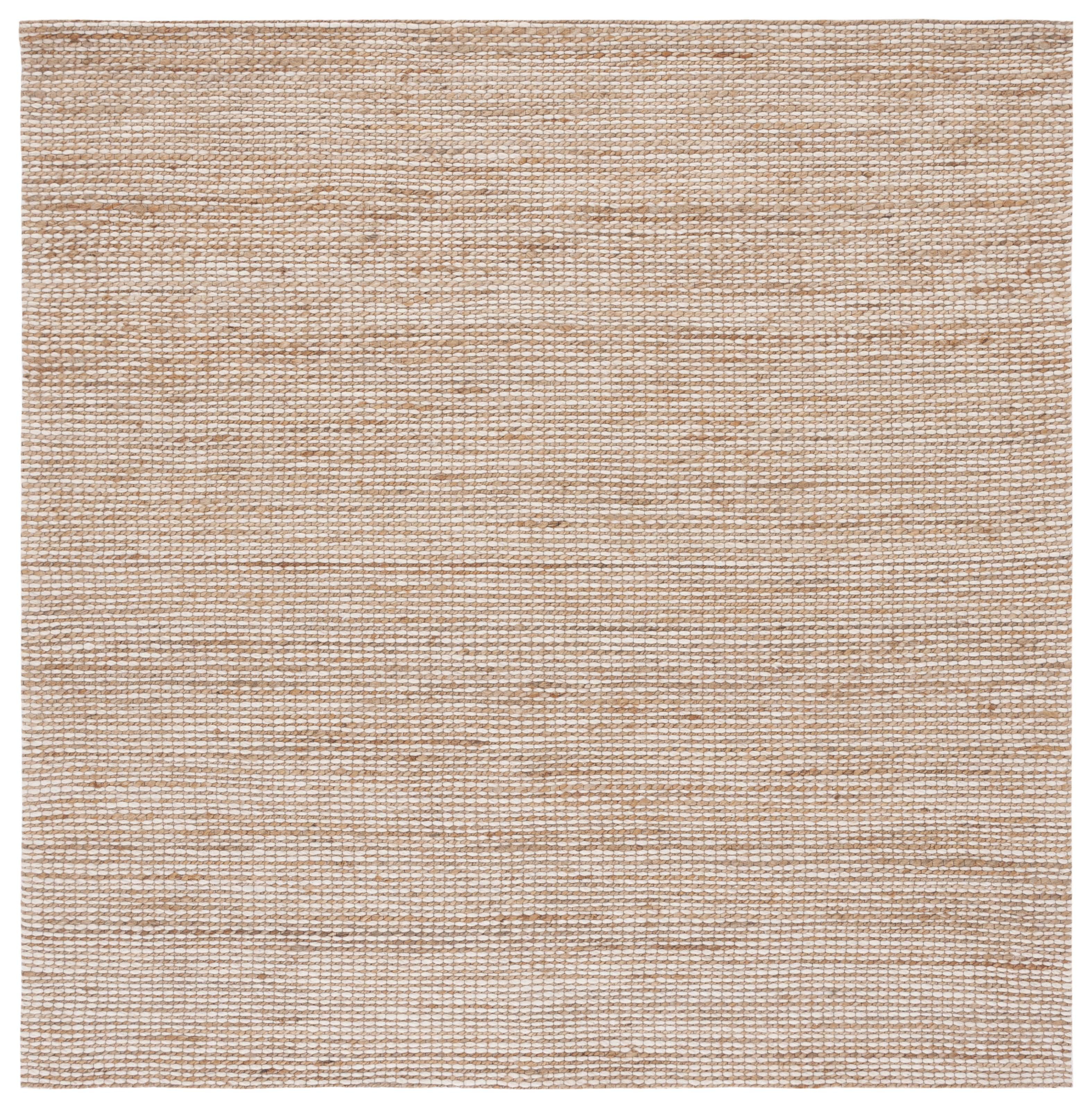 SAFAVIEH Natural Fiber Kingsley Solid Area Rug, Natural/Beige, 8' x 8 ...