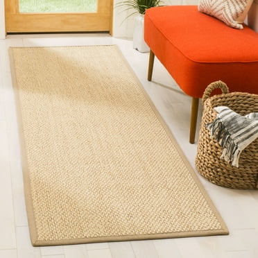 SAFAVIEH Natural Fiber Aspen Striped Sisal Area Rug, Tan, 5' x 7'6 ...
