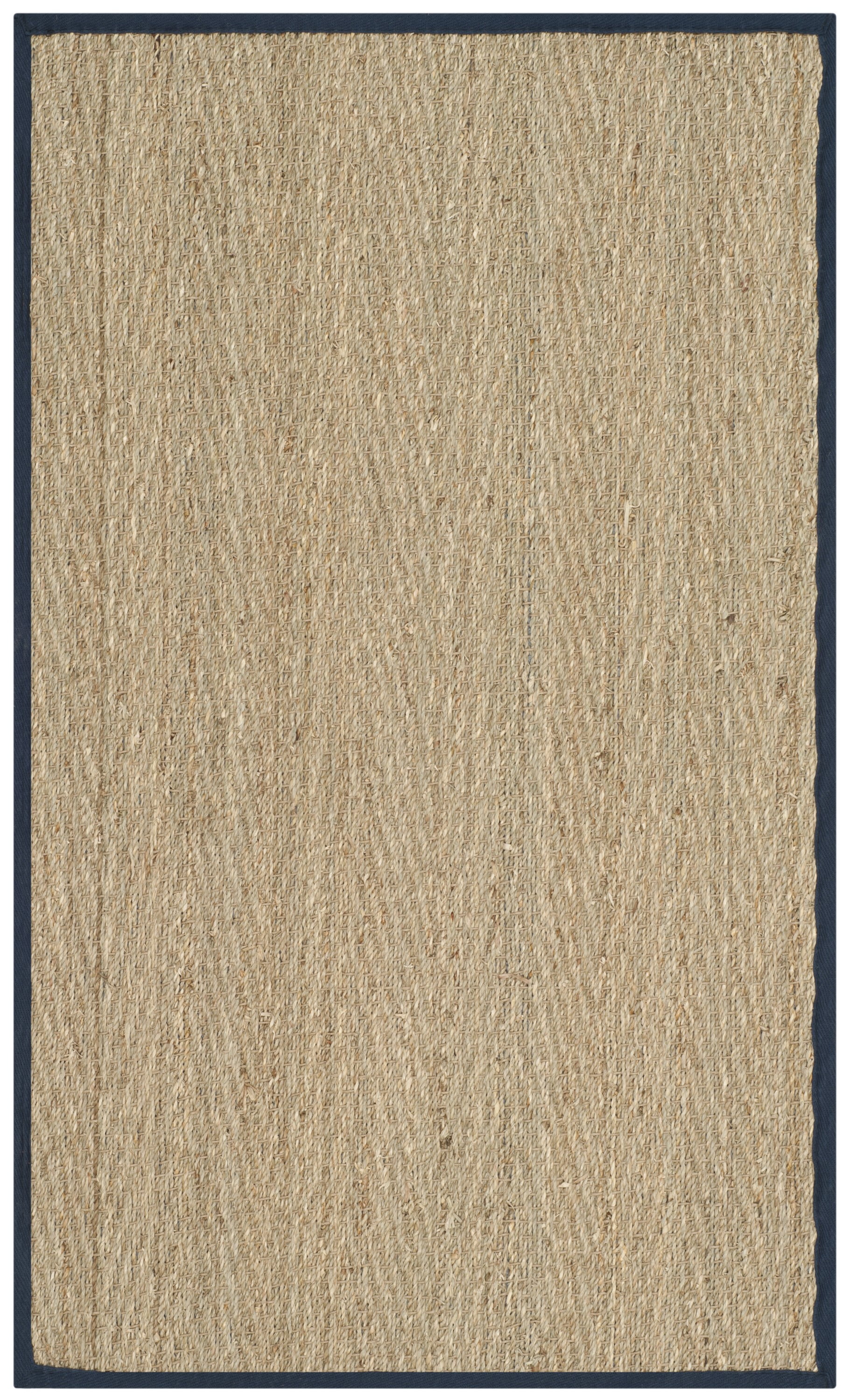 SAFAVIEH Natural Fiber Maisy Border Seagrass Area Rug, Natural/Blue, 2 ...