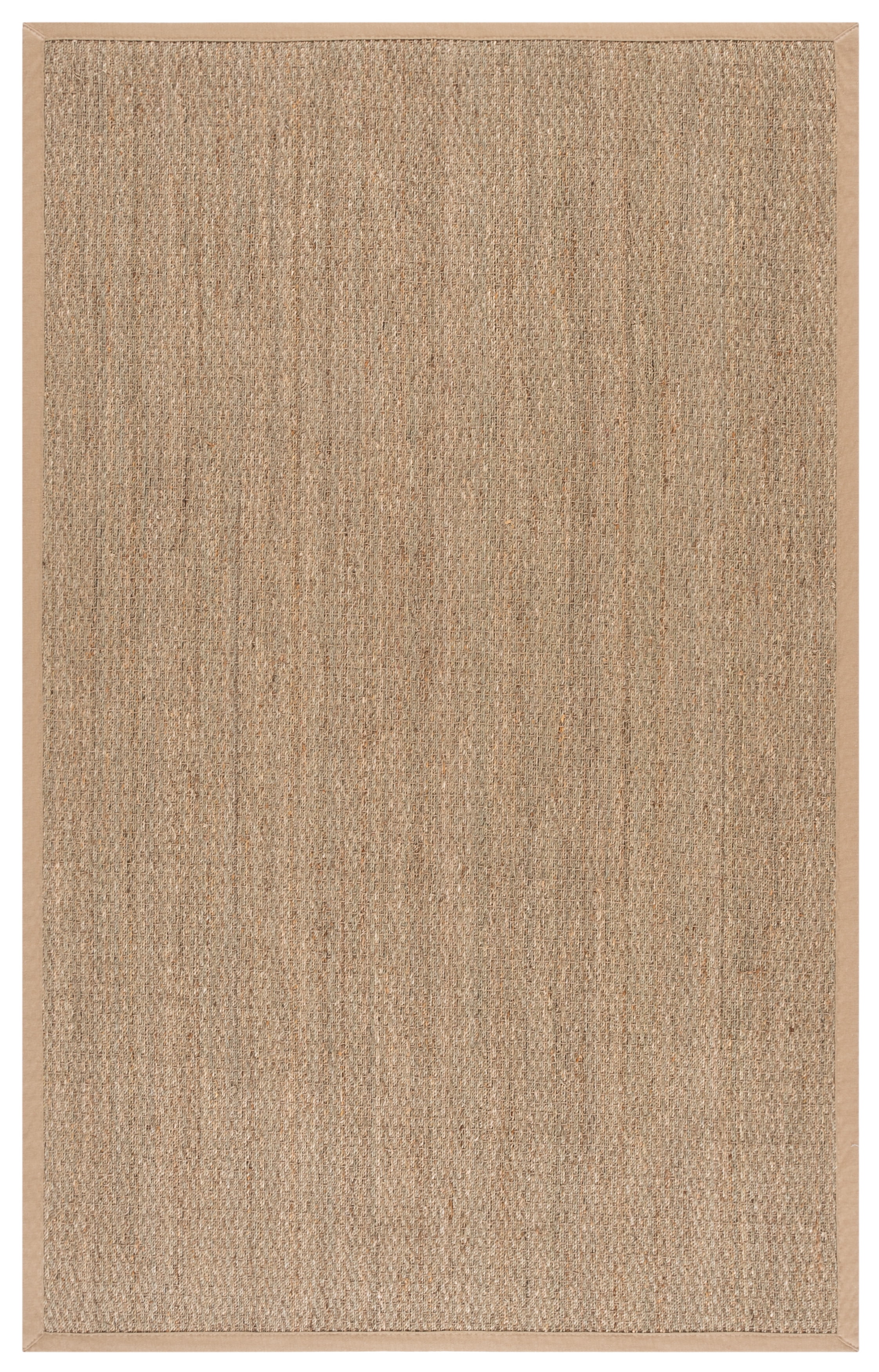 SAFAVIEH Natural Fiber Maksim Border Area Rug, Natural/Beige, 6' x 9 ...