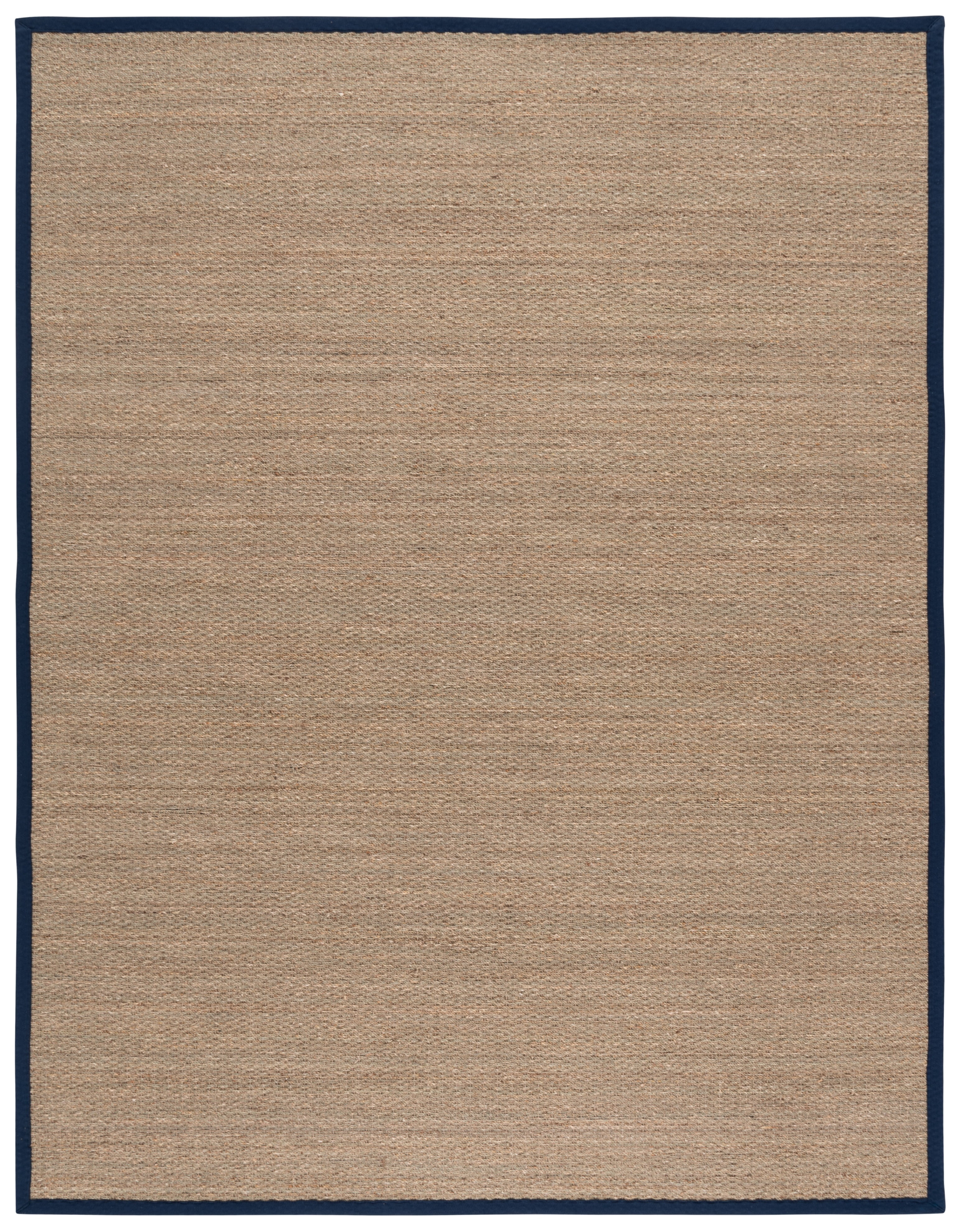 SAFAVIEH Natural Fiber Maksim Border Area Rug, Natural/Navy Blue, 9' x ...