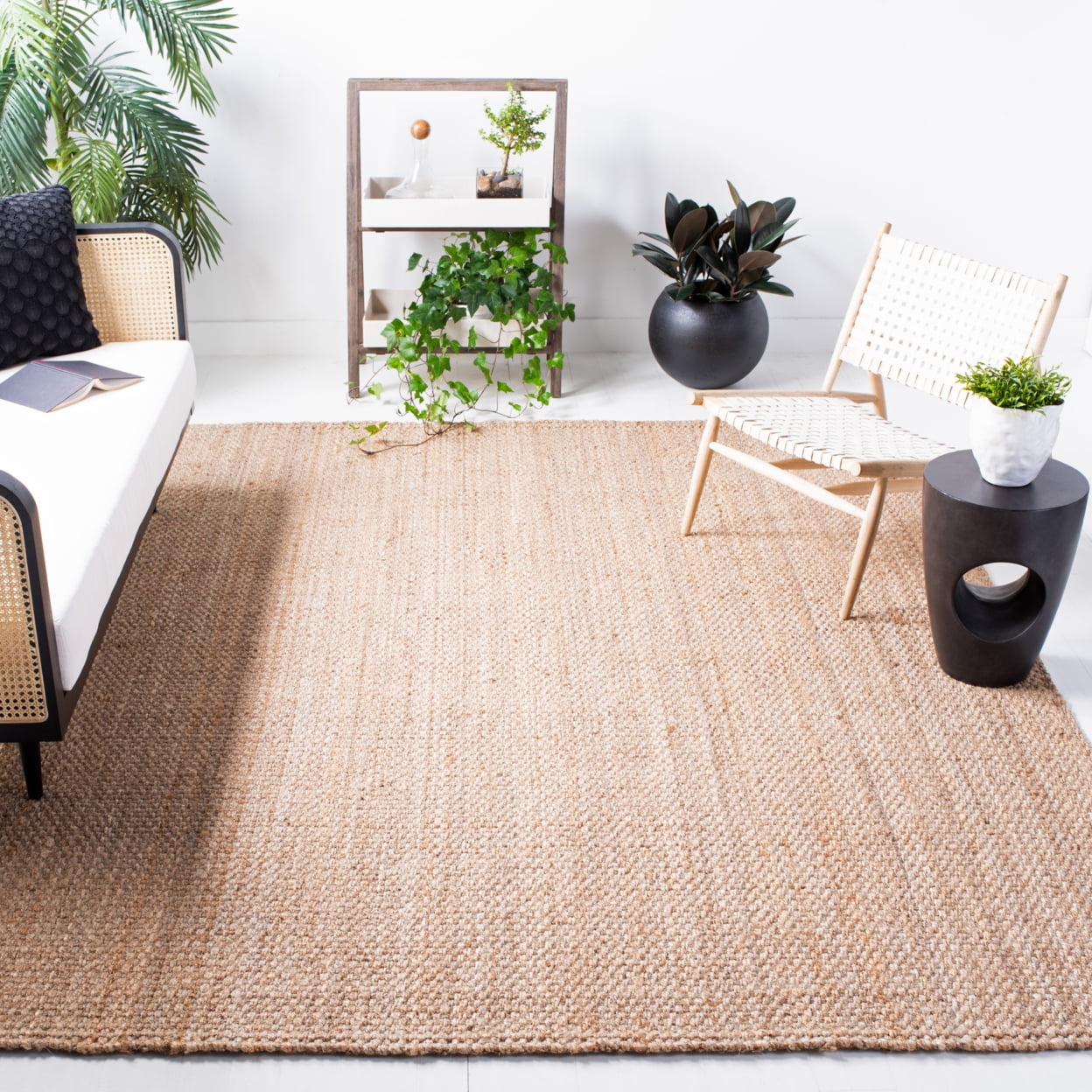 SAFAVIEH 8' x 10' Malcolm Braided Jute Rug, Natural Fiber, Modern ...