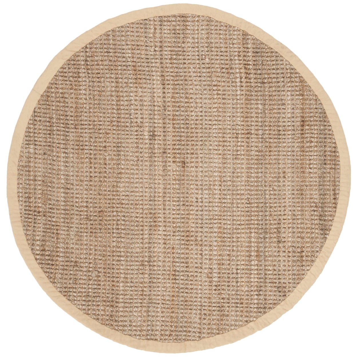 SAFAVIEH Natural Fiber Milica Braided Jute Area Rug, Natural, 5' x 5 ...