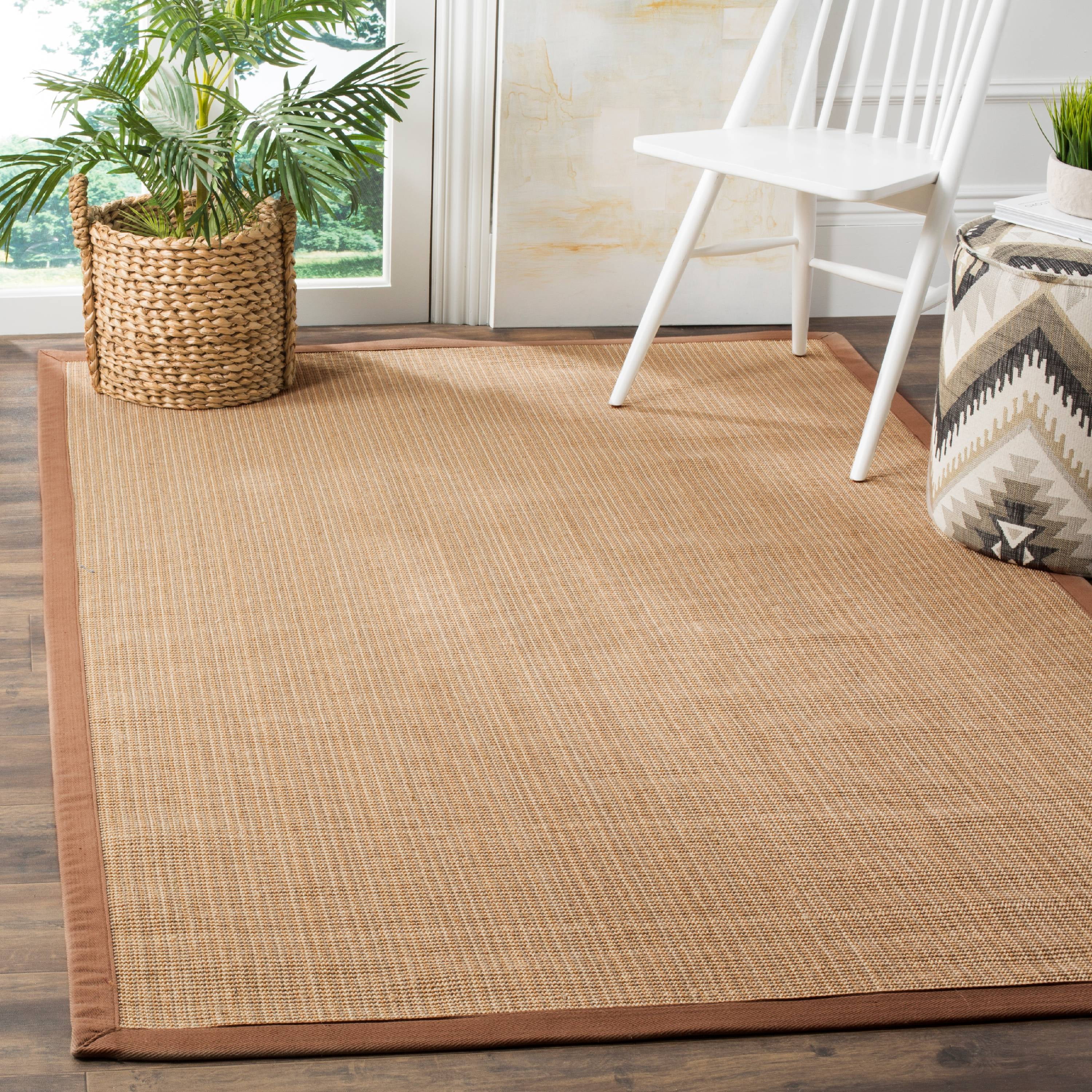SAFAVIEH Natural Fiber Urban Striped Sisal Area Rug, Multi/Light Brown ...