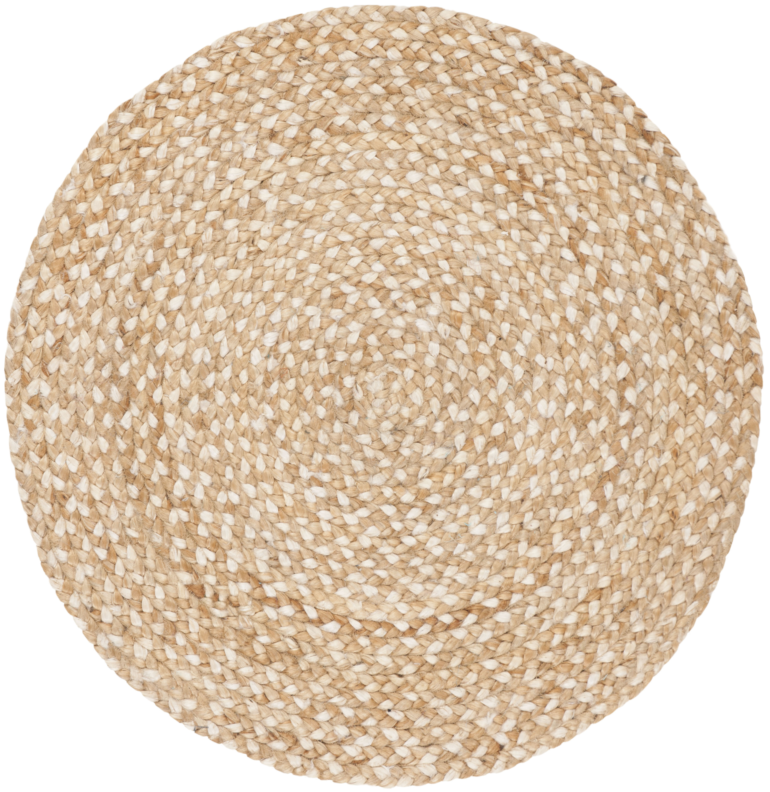 SAFAVIEH Natural Fiber Aletha Solid Jute Area Rug, Ivory/Natural, 5' x ...