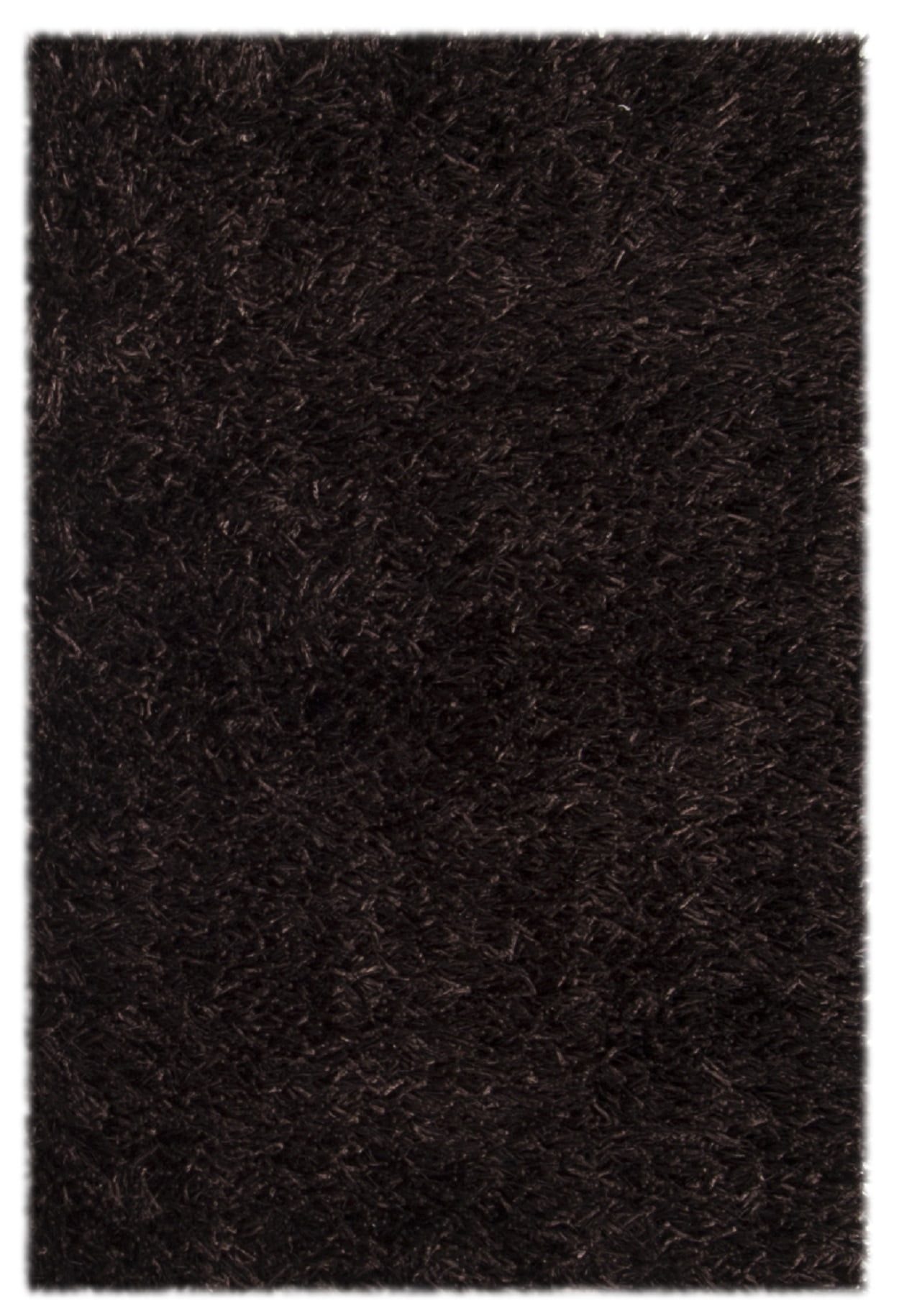 SAFAVIEH New Orleans Darius Solid Polyester Shag Area Rug, Chocolate, 2 ...