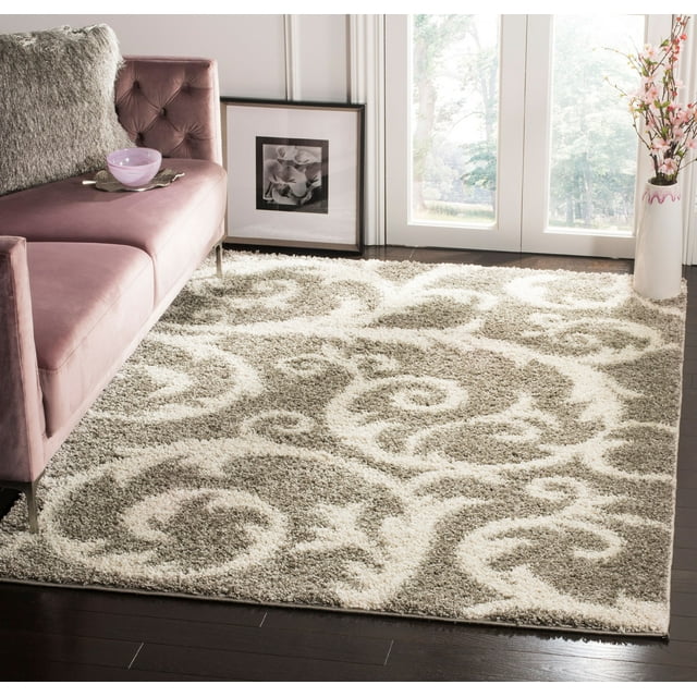 Free Shipping! Safavieh New York Tiana Plush Shag Area Rug, Light Grey ...
