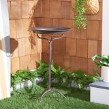 SAFAVIEH Nigel Outdoor Patio Bird Bath, Rustic Brown - Walmart.com