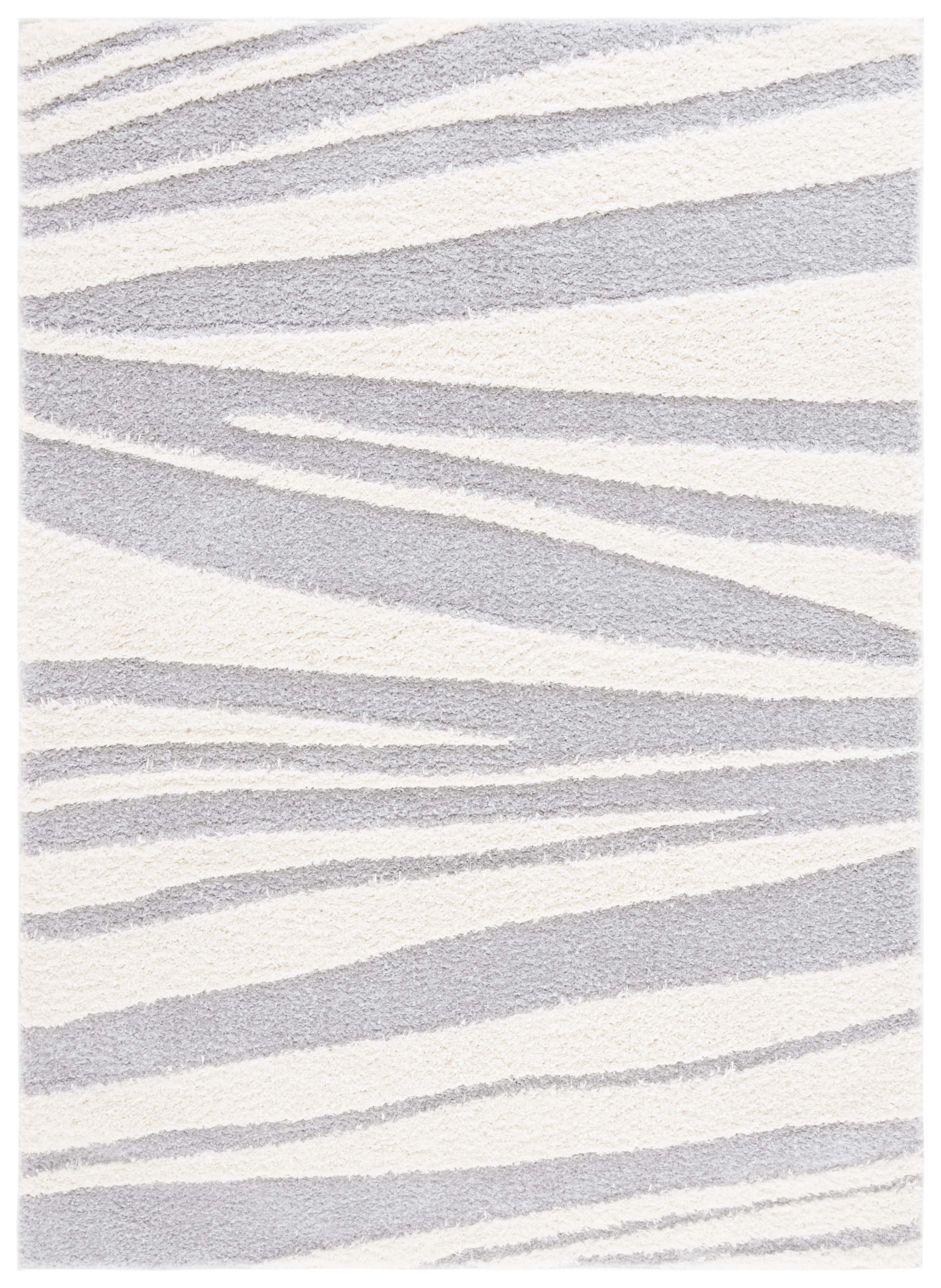SAFAVIEH Norway Duncan Modern Area Rug, Grey/Ivory, 5'3" x 7'6 ...