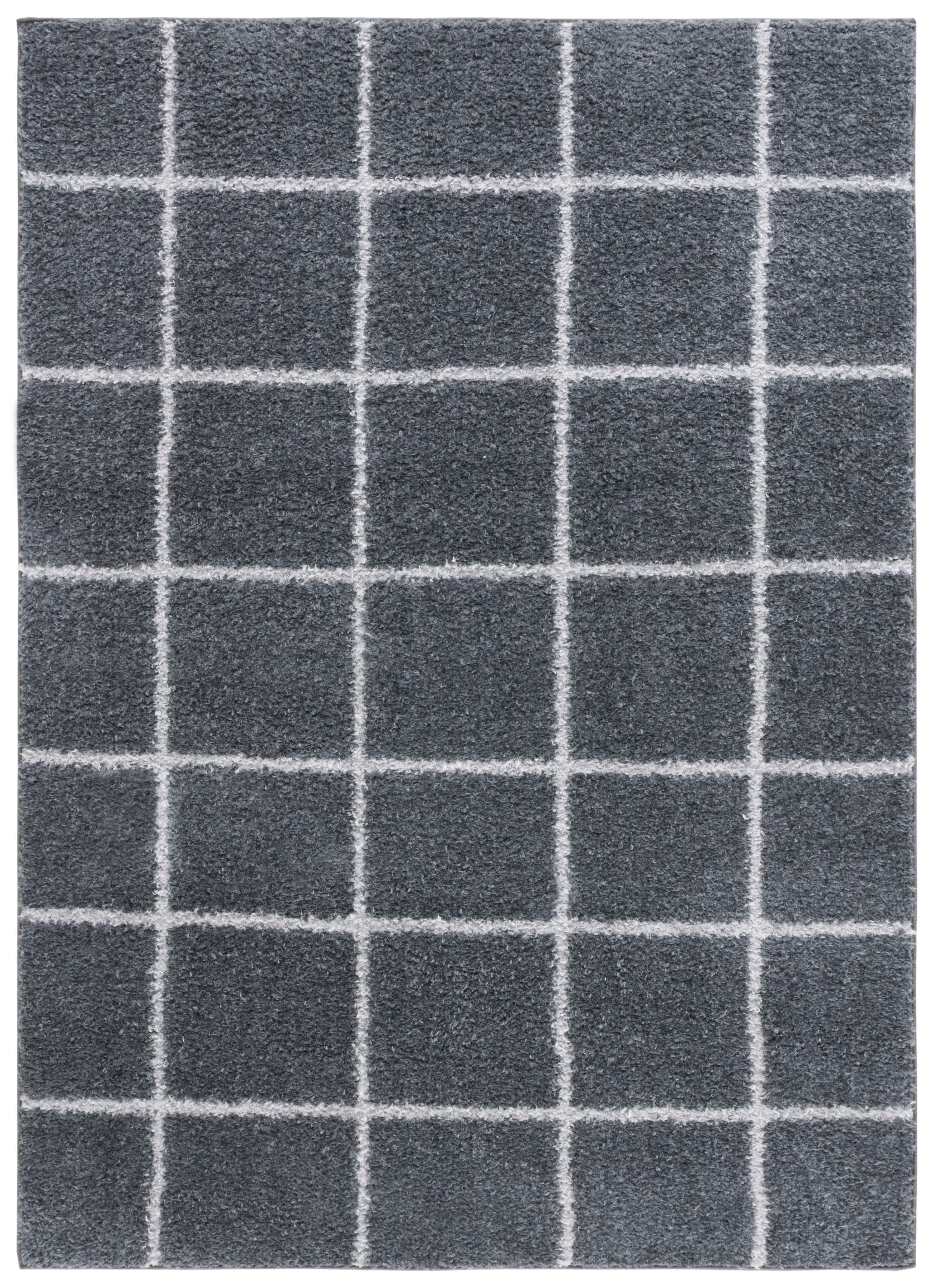 SAFAVIEH Norway Dusan Plaid Area Rug, Dark Grey/Light Grey, 5'3" x 7'6 ...