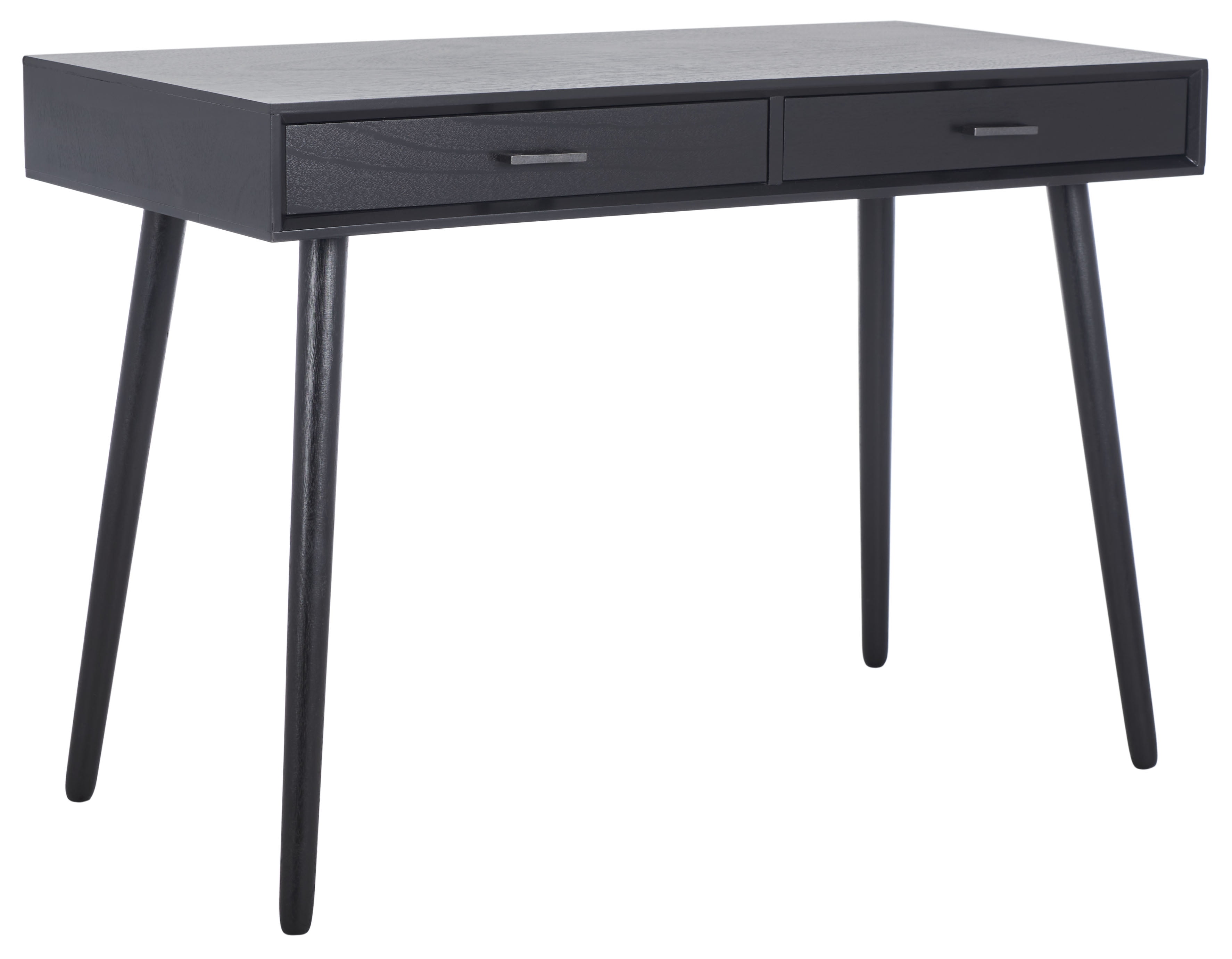 SAFAVIEH O'Dwyer Solid Retro 2 Drawer Writing Desk, Black - Walmart.com