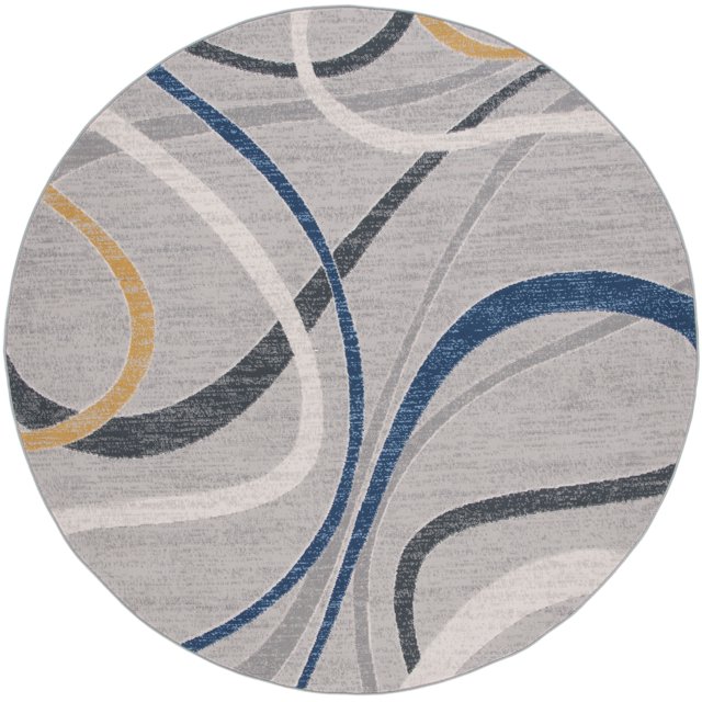 SAFAVIEH Odyssey Dymphna Modern Area Rug, Grey/Blue Gold, 6'7" x 6'7 ...