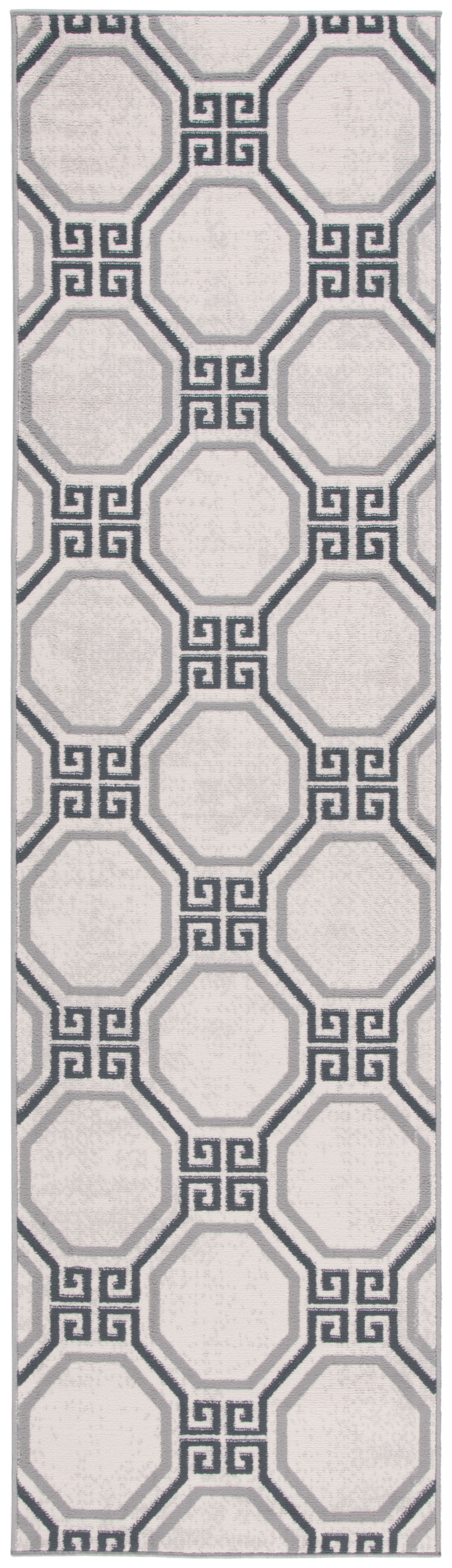SAFAVIEH Odyssey Eadaoin Trellis Runner Rug, Ivory/Grey, 2'2" x 8 ...