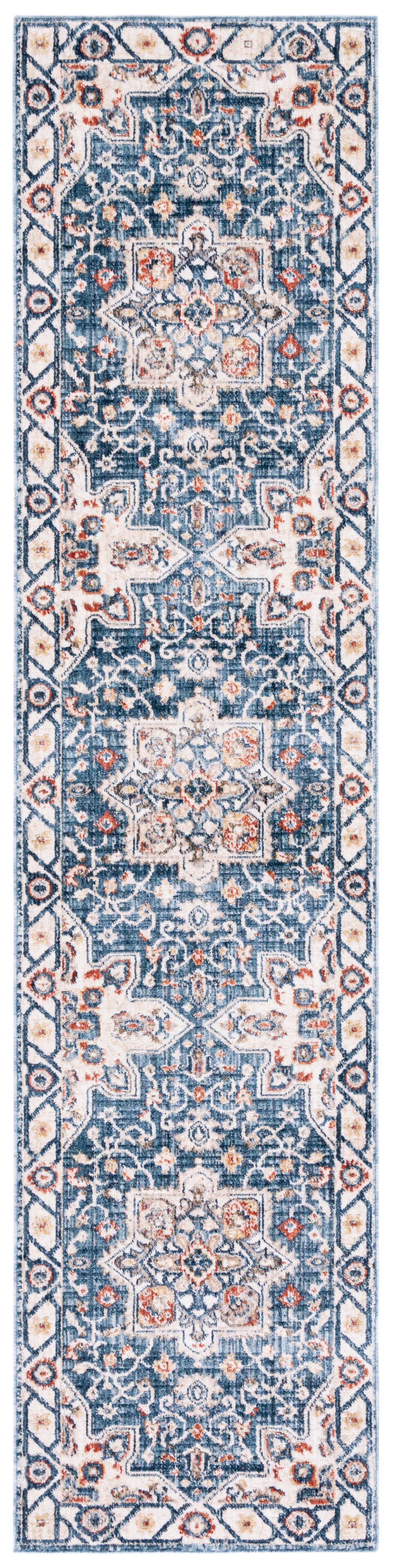 SAFAVIEH Olympia Collection OPA202N Blue / Ivory Rug - Walmart.com