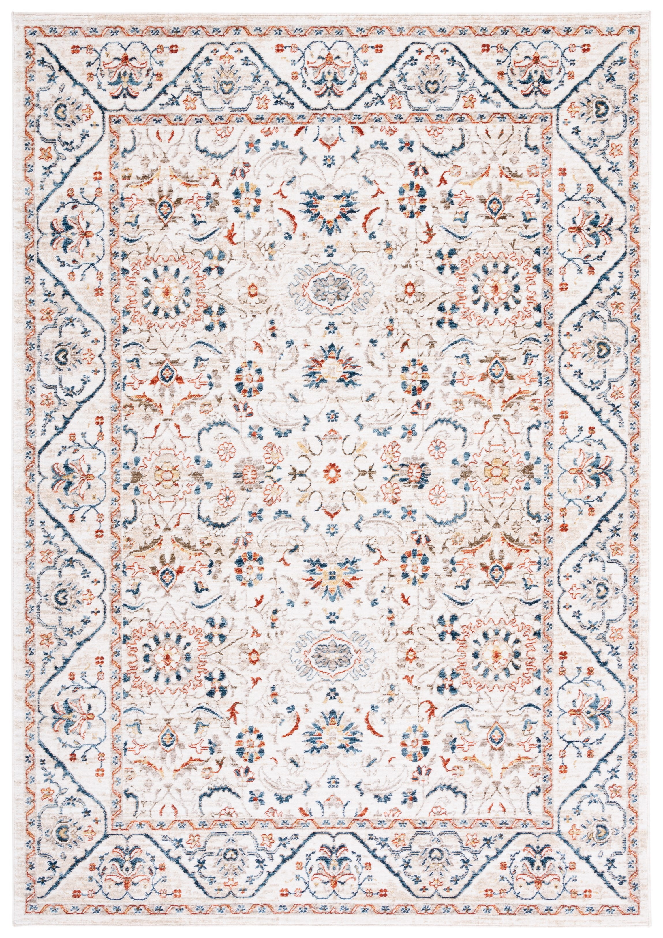 SAFAVIEH Olympia Collection OPA210A Ivory / Navy Rug - Walmart.com