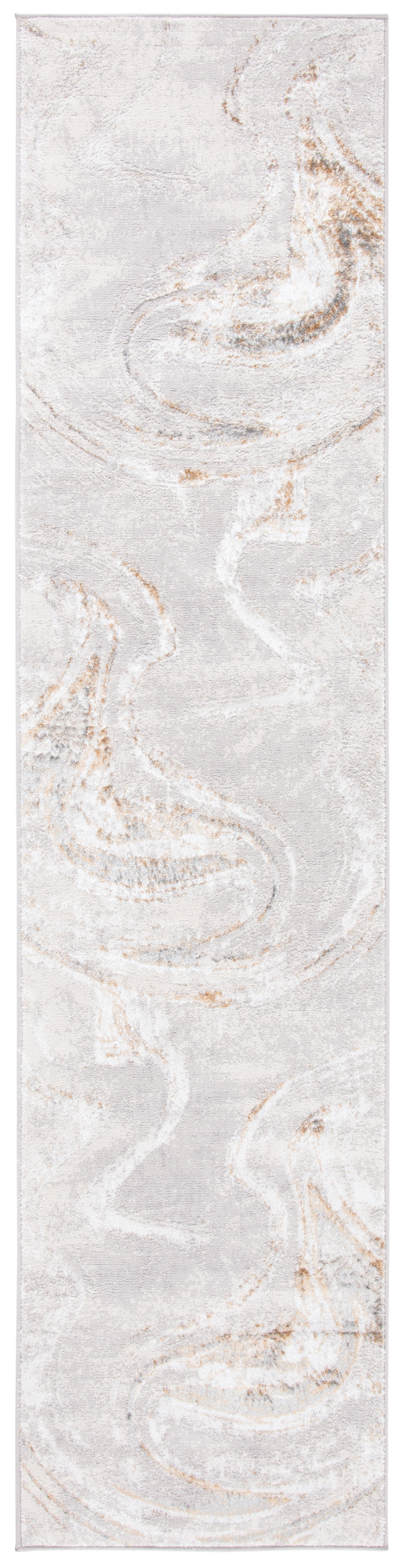 SAFAVIEH Orchard Edweena Modern Runner Rug, Grey/Gold, 2'2" x 9 ...