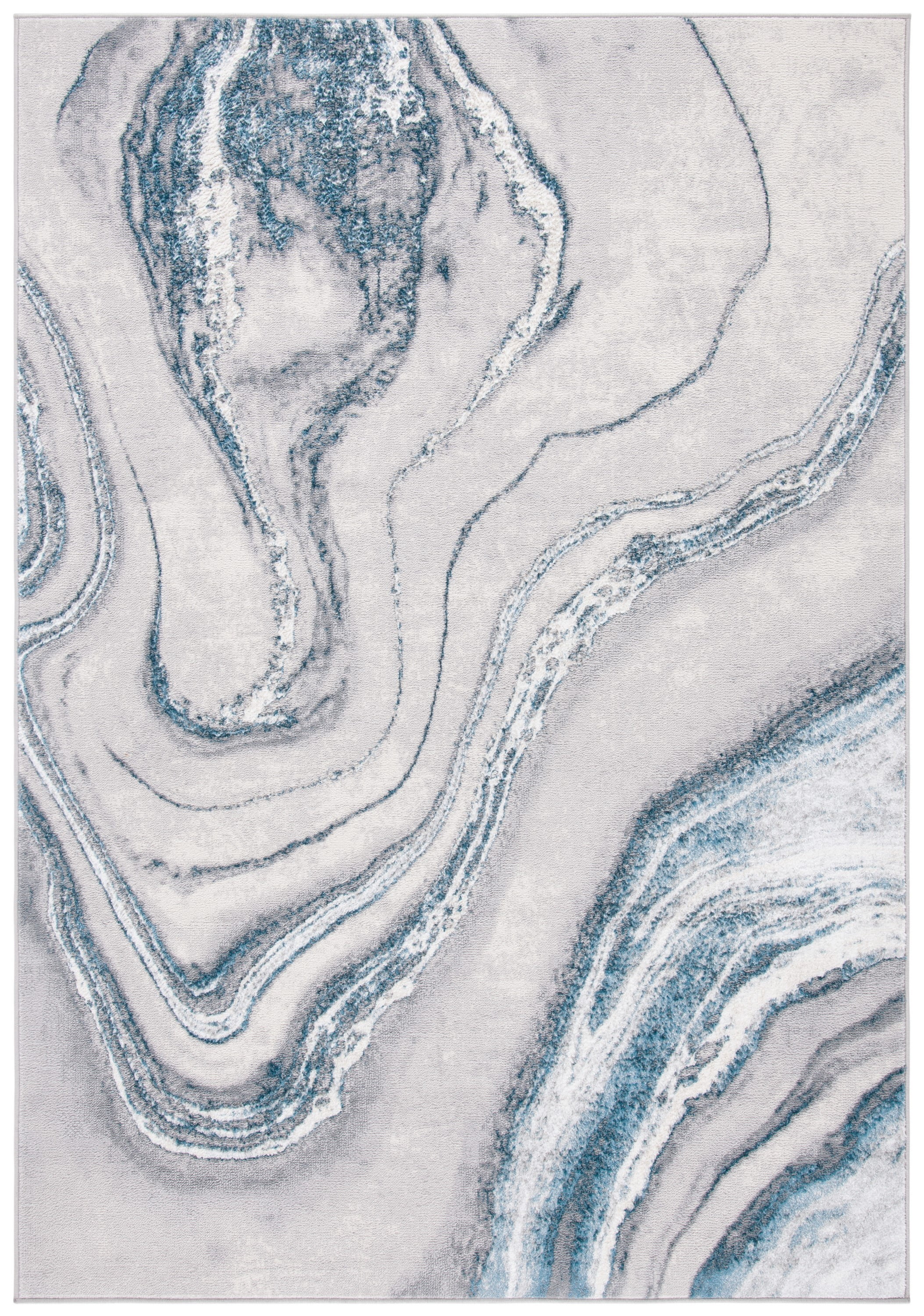 SAFAVIEH Orchard Edwin Modern Area Rug, Grey/Blue, 5'5" x 7'7 ...