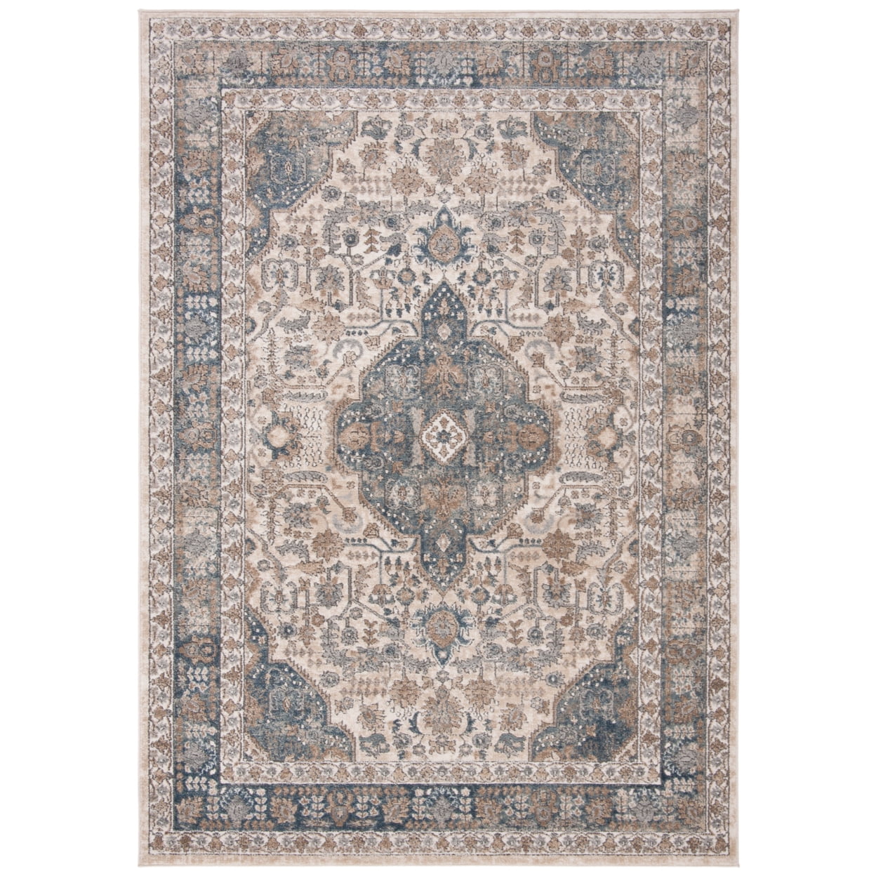SAFAVIEH Oregon Collection ORE870B Beige / Grey Rug - Walmart.com