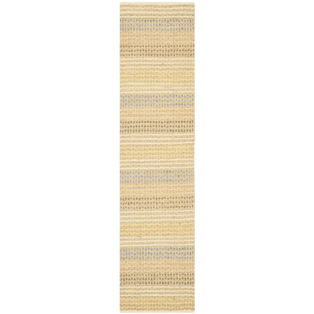 SAFAVIEH Organic Winfred Striped Jute Runner Rug, Multi, 2' x 8 ...