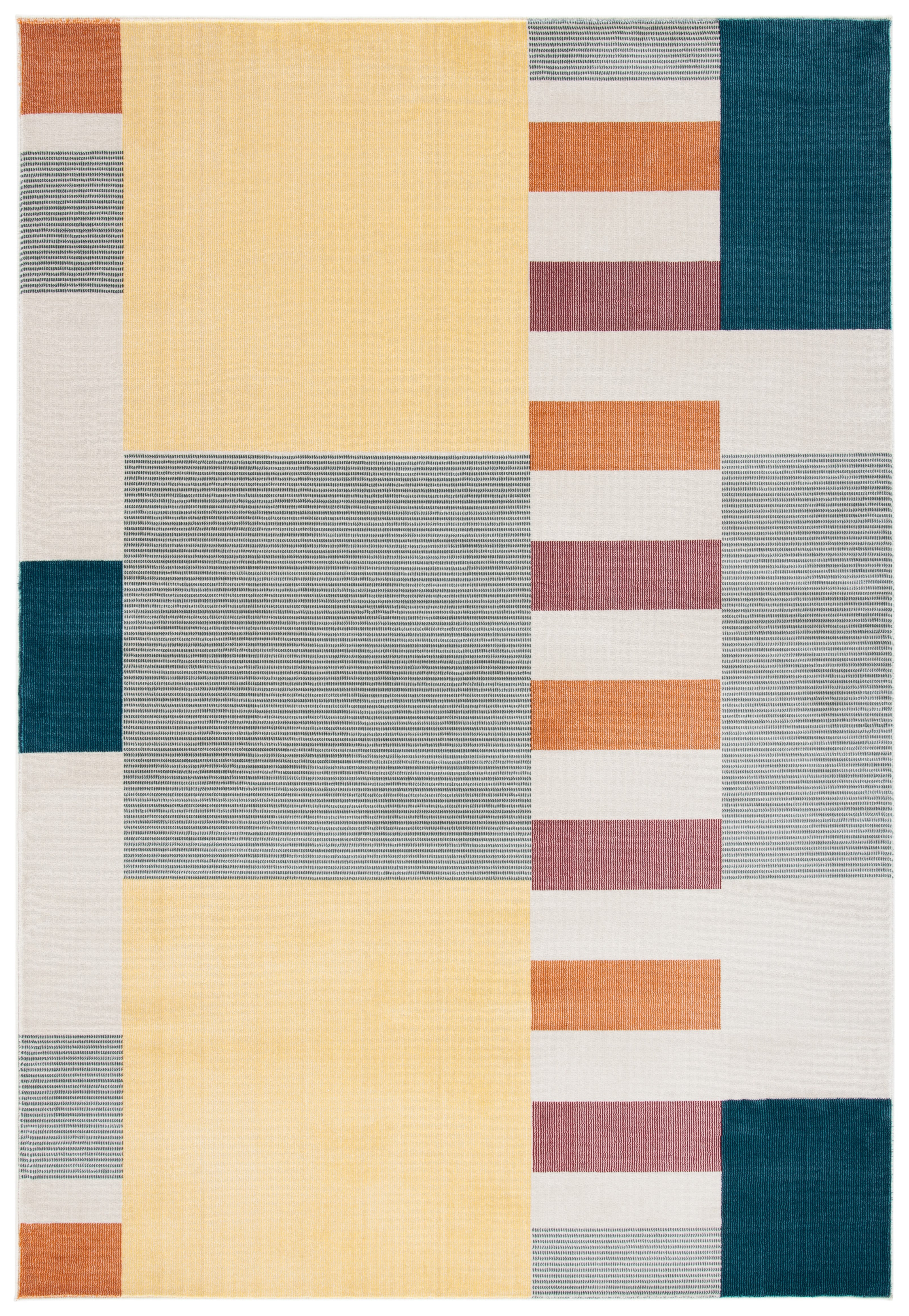 SAFAVIEH Orwell Eadaoin Abstract Area Rug, Beige/Yellow, 8' x 10 ...