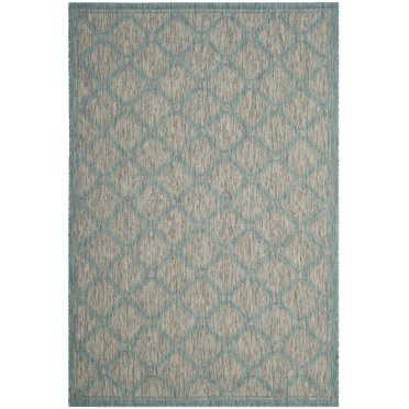 SAFAVIEH Courtyard Neville Geometric Trellis Indoor/Outdoor Area Rug, 8 ...