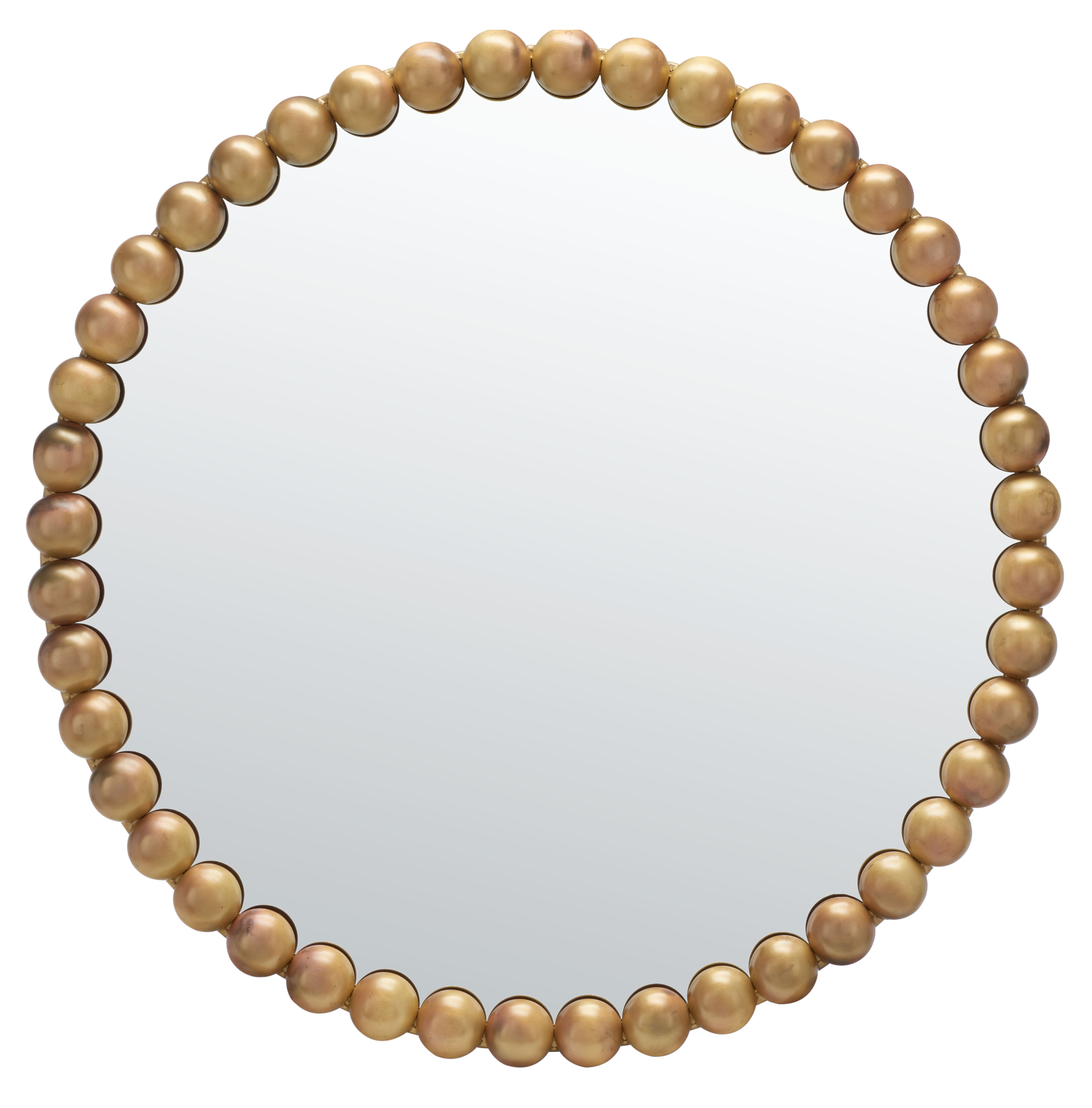 SAFAVIEH Pace 30 in. Geometric Round Mirror, Burnt Brass - Walmart.com