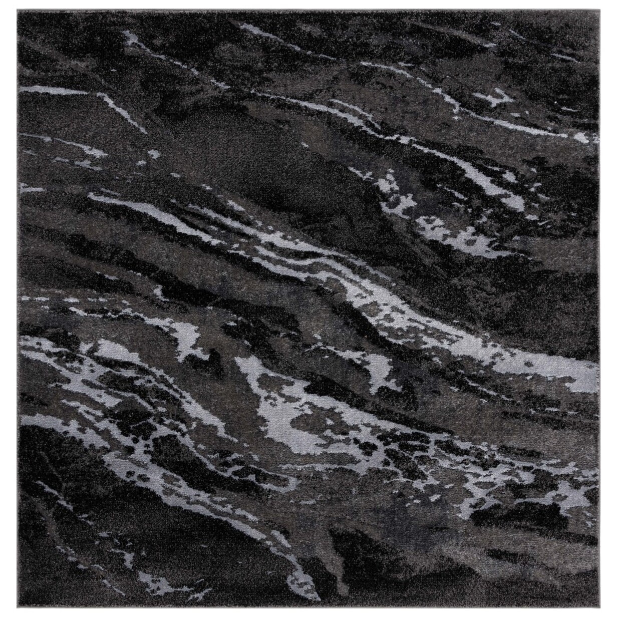 SAFAVIEH Pacific Nick Abstract Area Rug, Grey/Black, 6'7" x 6'7" Square ...