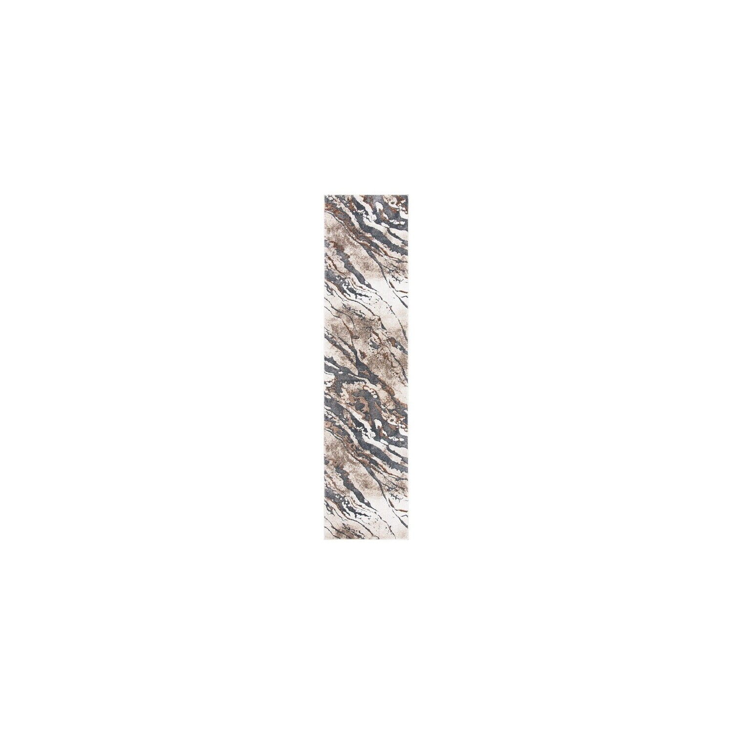 SAFAVIEH Pacific Nick Abstract Runner Rug, Dark Grey/Beige, 2'2" x 13 ...