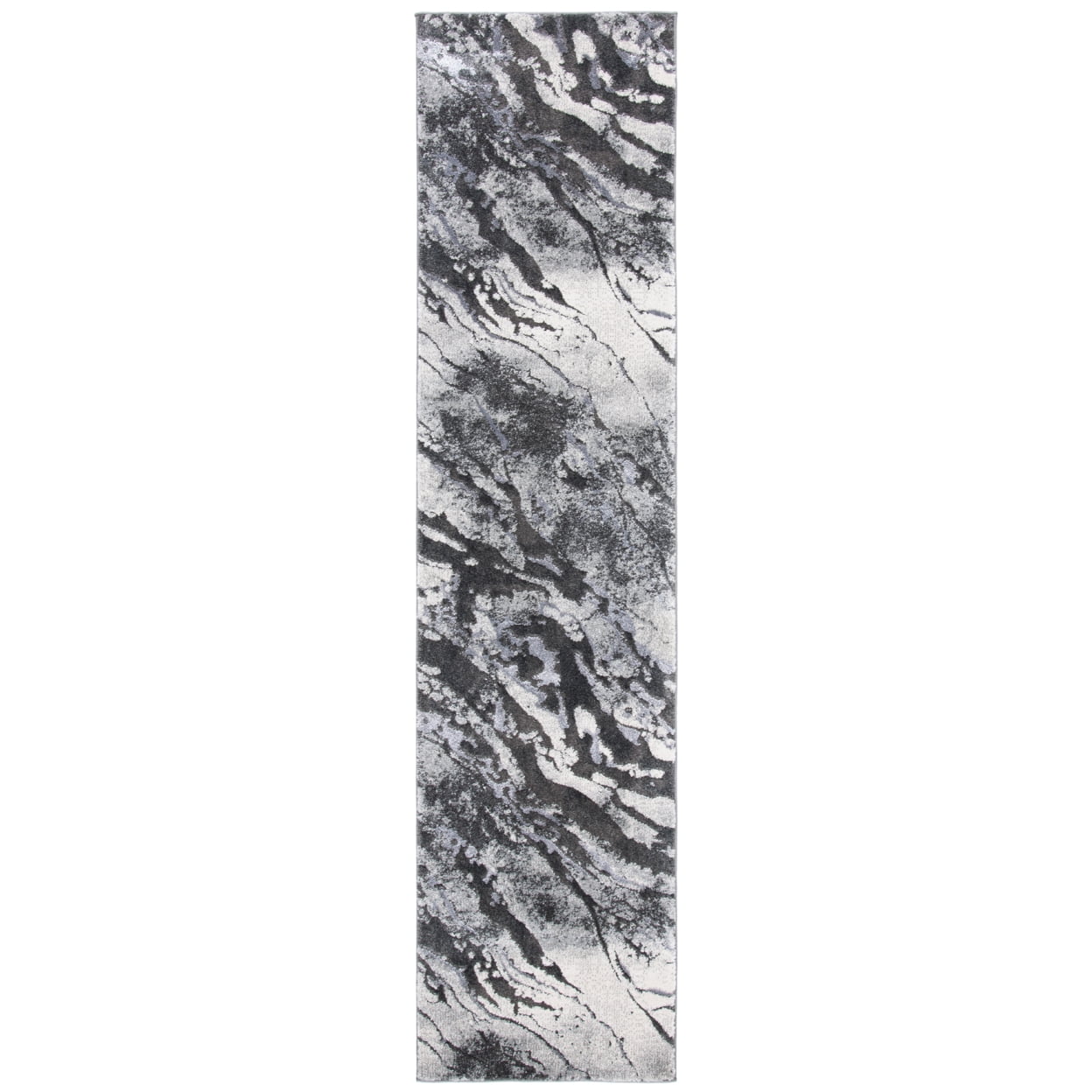 SAFAVIEH Pacific Nick Abstract Runner Rug, Dark Grey/Light Grey, 2'2" x ...
