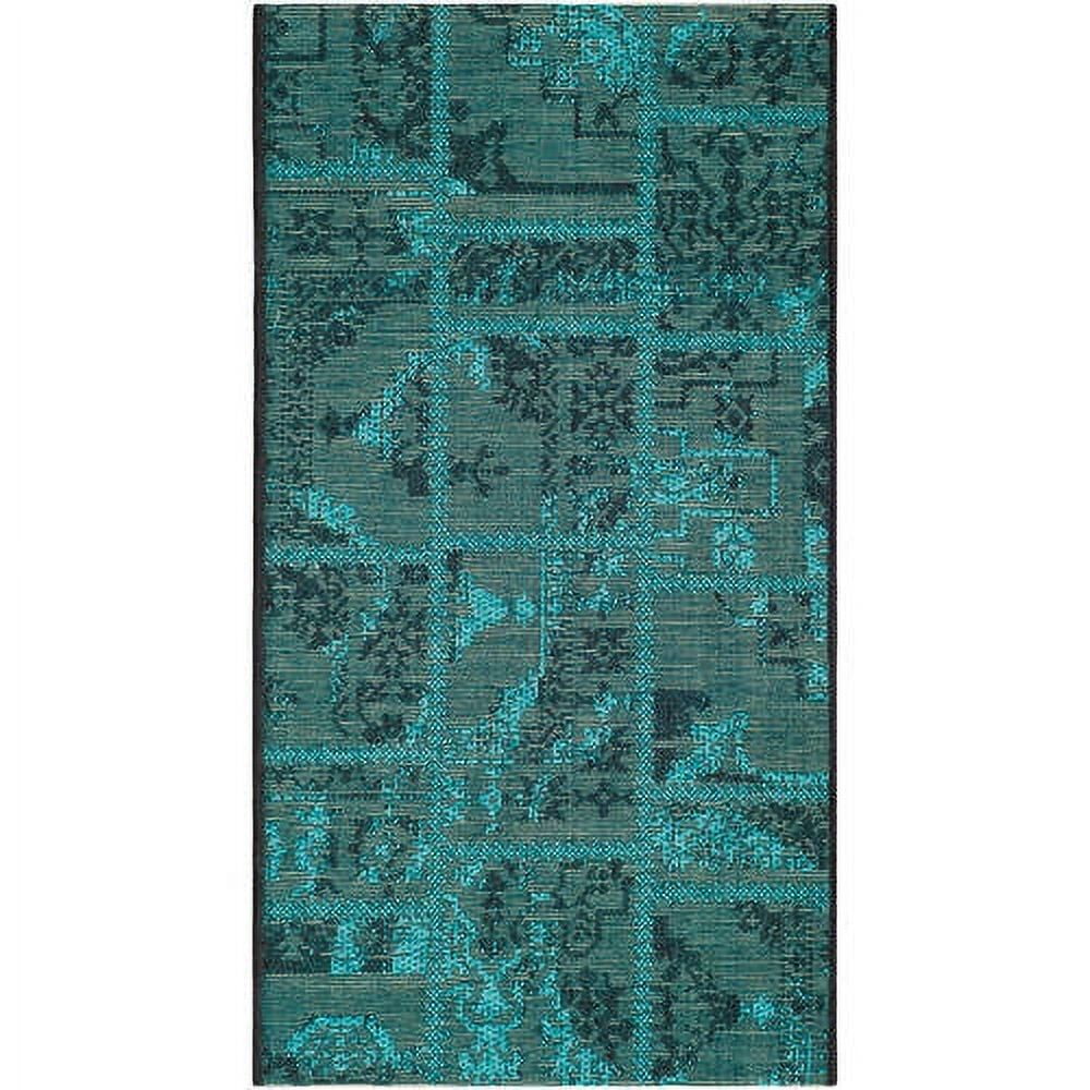 SAFAVIEH Palazzo PAL121-56C4 Black / Turquoise Rug - Walmart.com