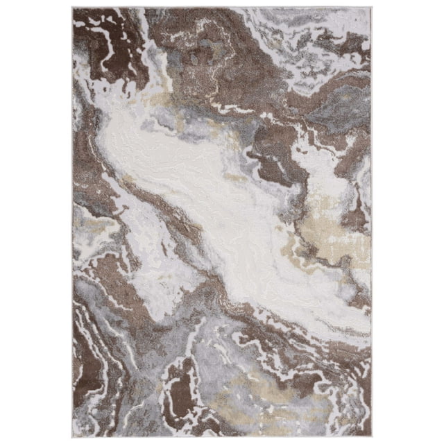 SAFAVIEH Palma George Abstract Area Rug, Beige/Brown, 8' x 10 ...